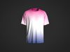 Mens ombre effect raglan t-shirt 3D model | CGTrader