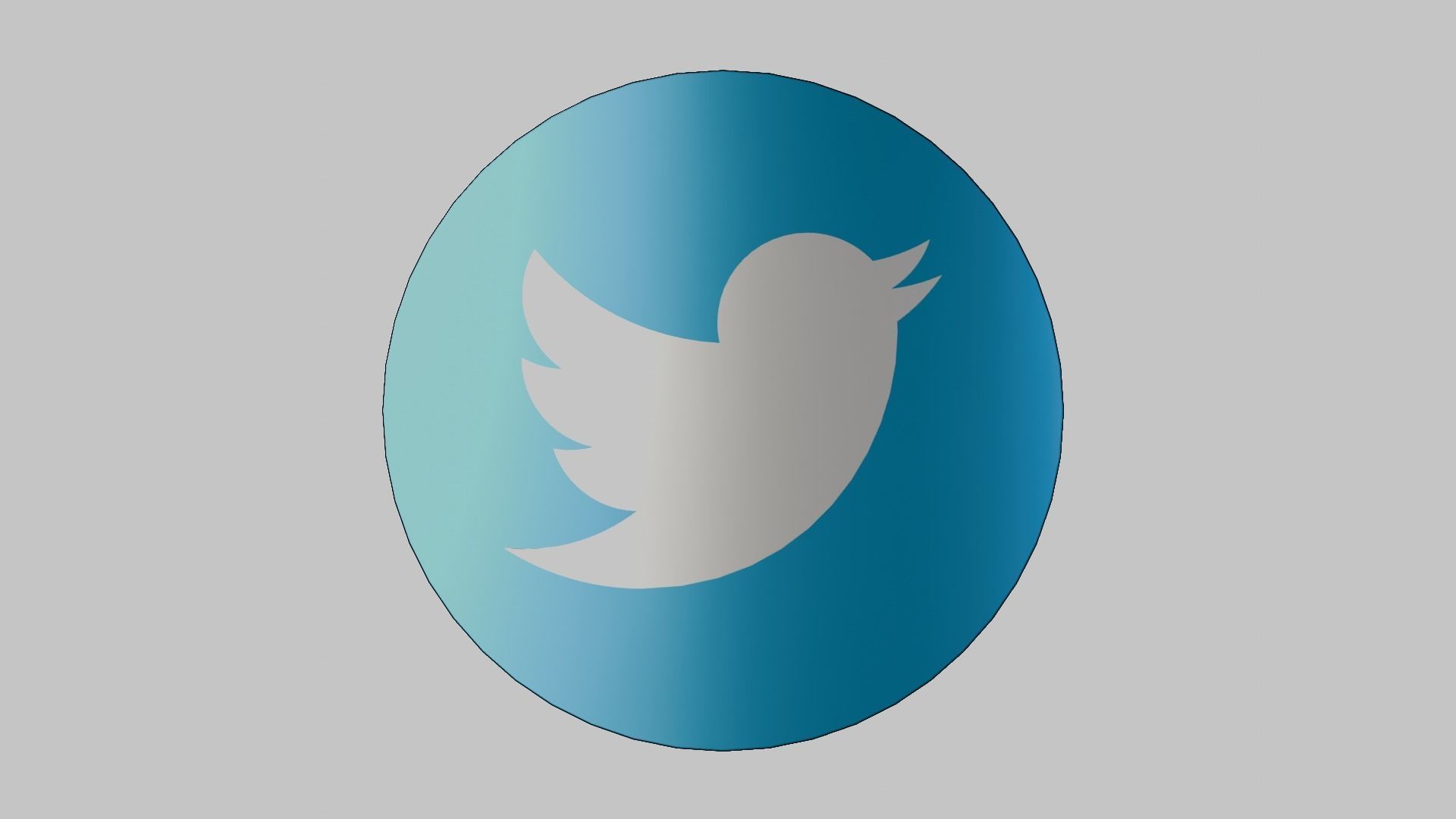 3d Twitter logo free 3D model | CGTrader
