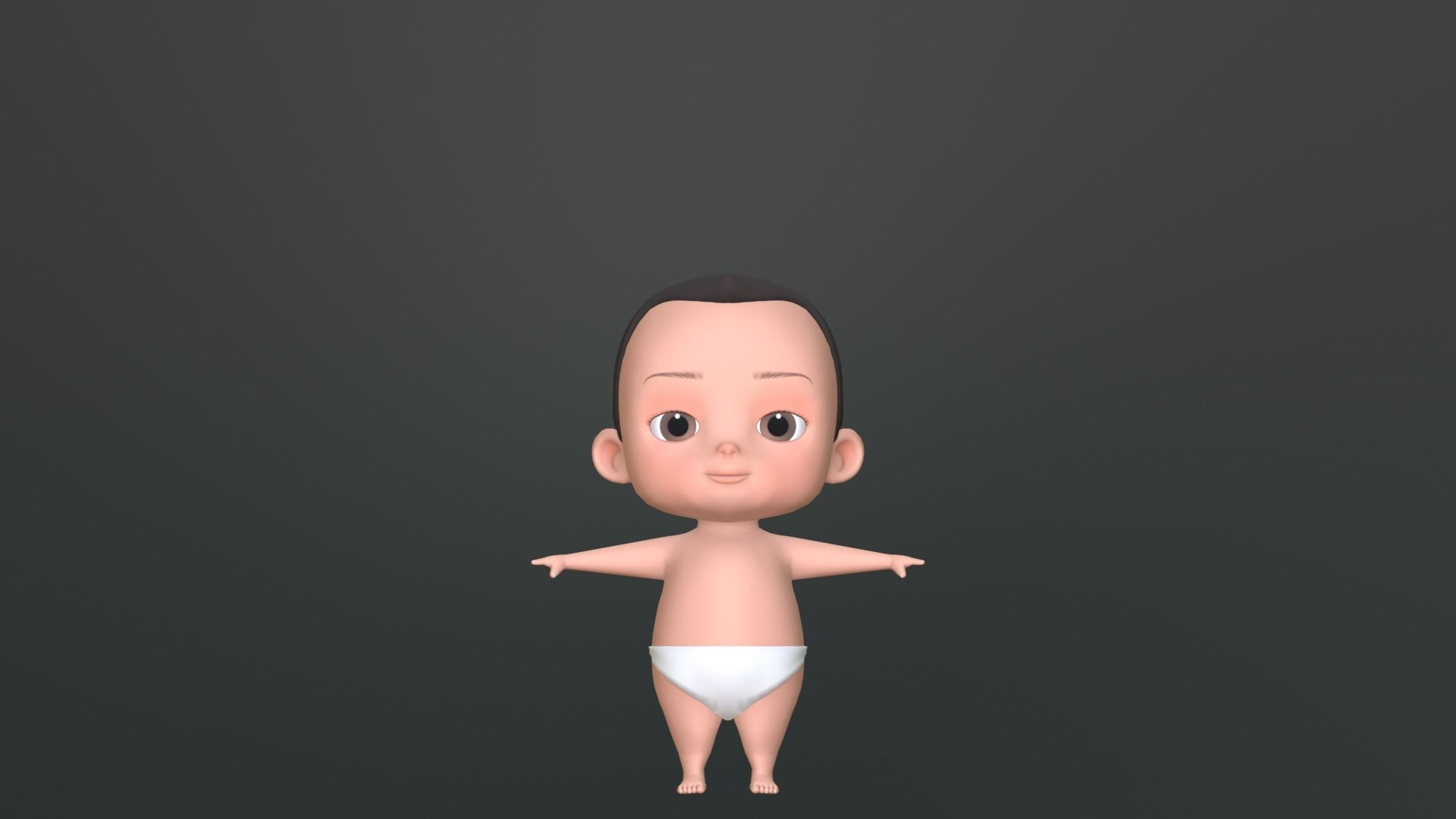 3D model Cartoon Baby Character VR / AR / low-poly | CGTrader