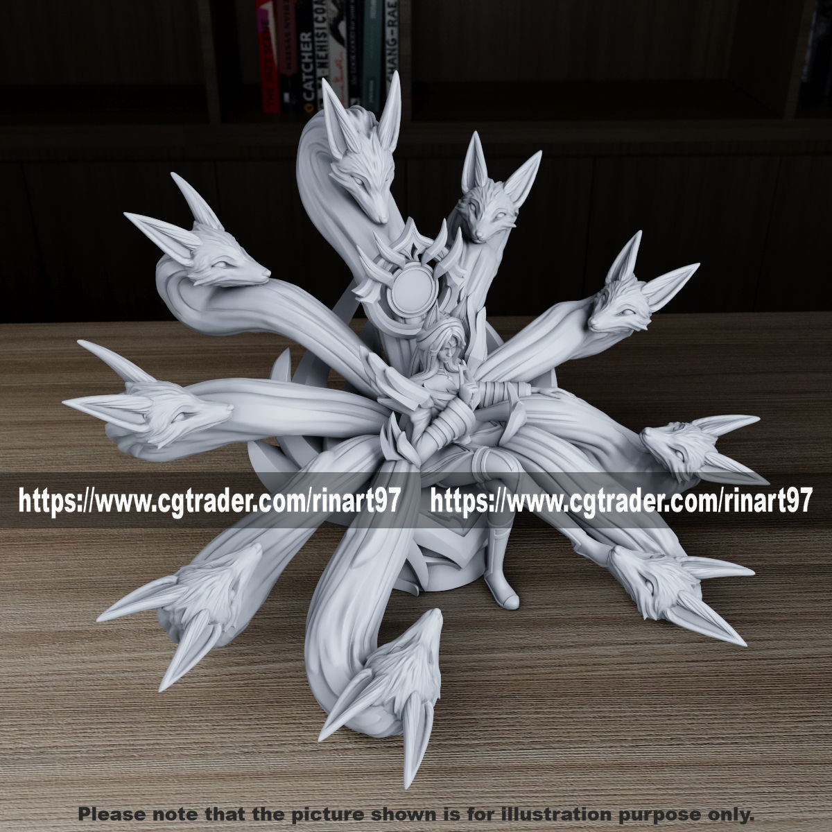 immortalized legend ahri from League of Legends 3D model 3D printable ...