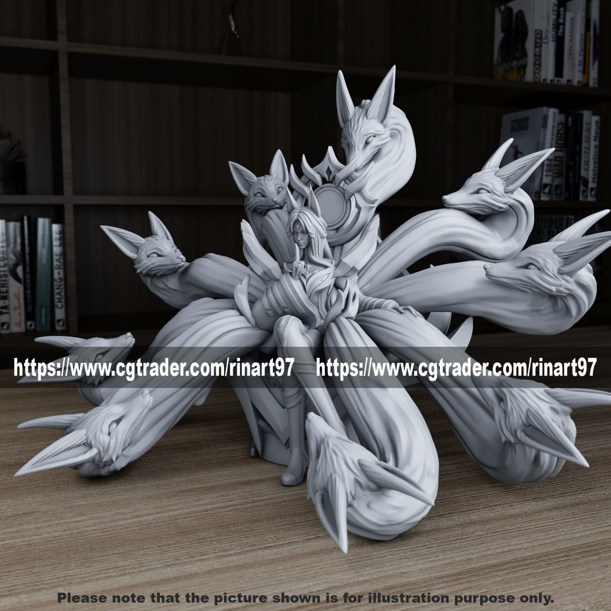 immortalized legend ahri from League of Legends 3D model 3D printable ...