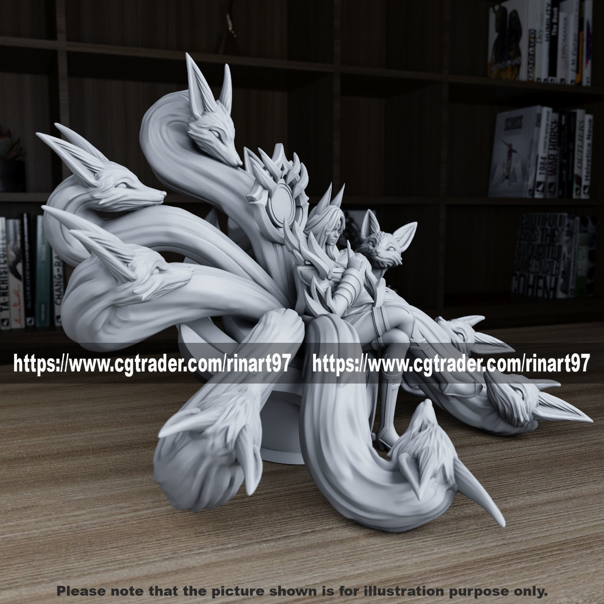 immortalized legend ahri from League of Legends 3D model 3D printable ...