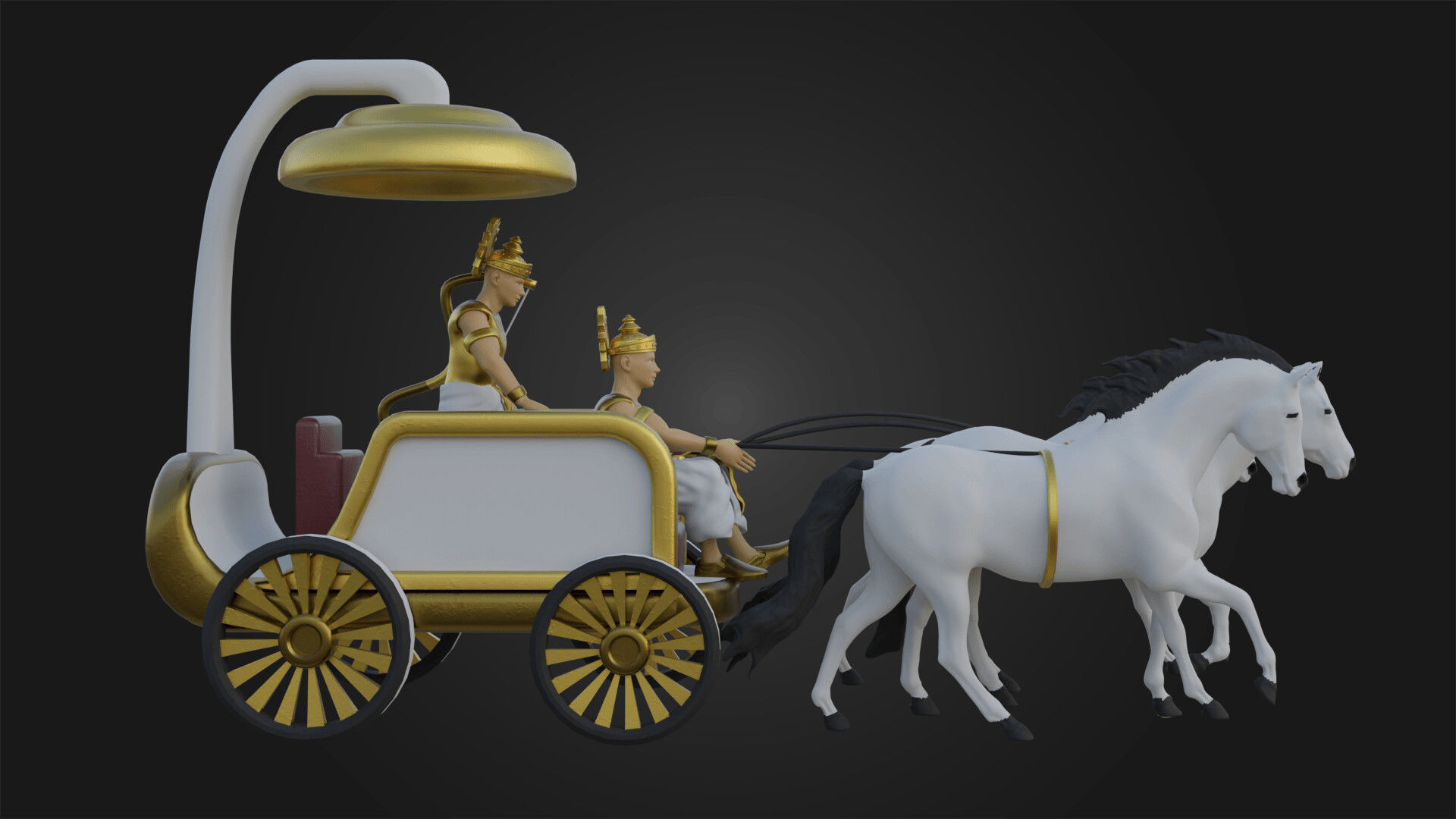 3D model Krishna Arjun Chariot VR / AR / low-poly | CGTrader