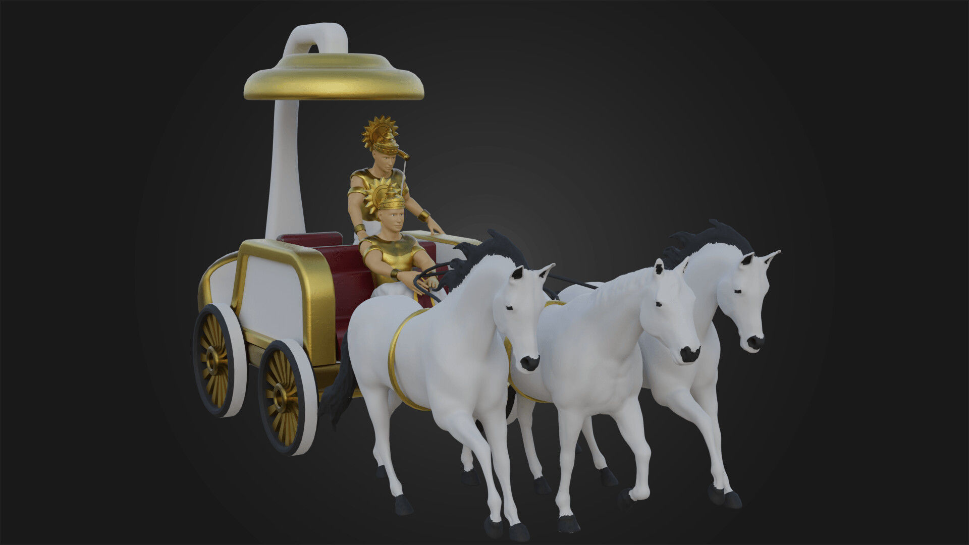 3D model Krishna Arjun Chariot VR / AR / low-poly | CGTrader