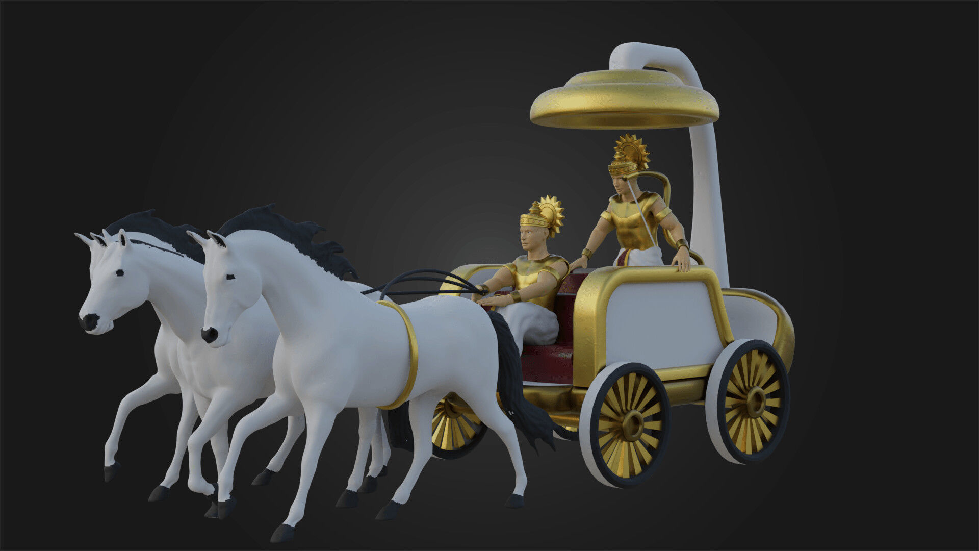3D model Krishna Arjun Chariot VR / AR / low-poly | CGTrader