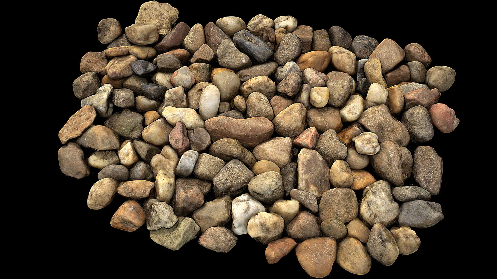 stones field photogrammetry FREE free VR / AR / low-poly 3D model ...
