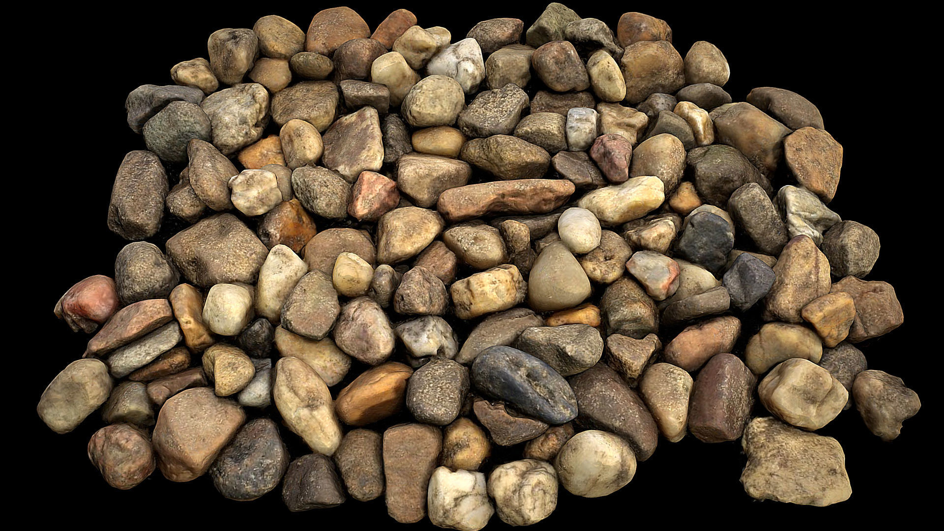 stones field photogrammetry FREE free VR / AR / low-poly 3D model ...