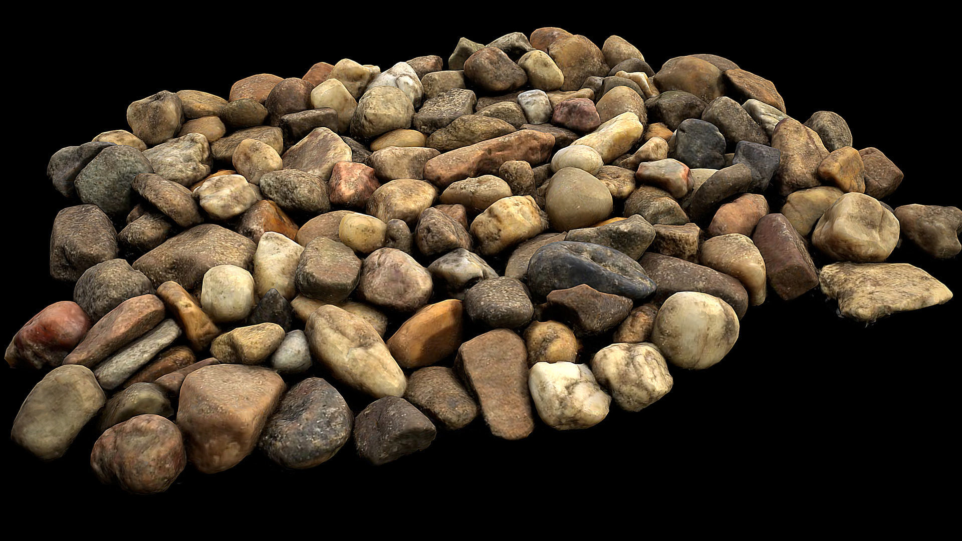 stones field photogrammetry FREE free VR / AR / low-poly 3D model ...