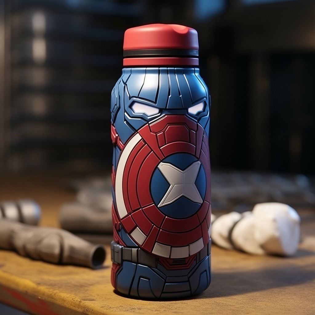 Captain America bottle 3D printable model 3D model 3D printable | CGTrader