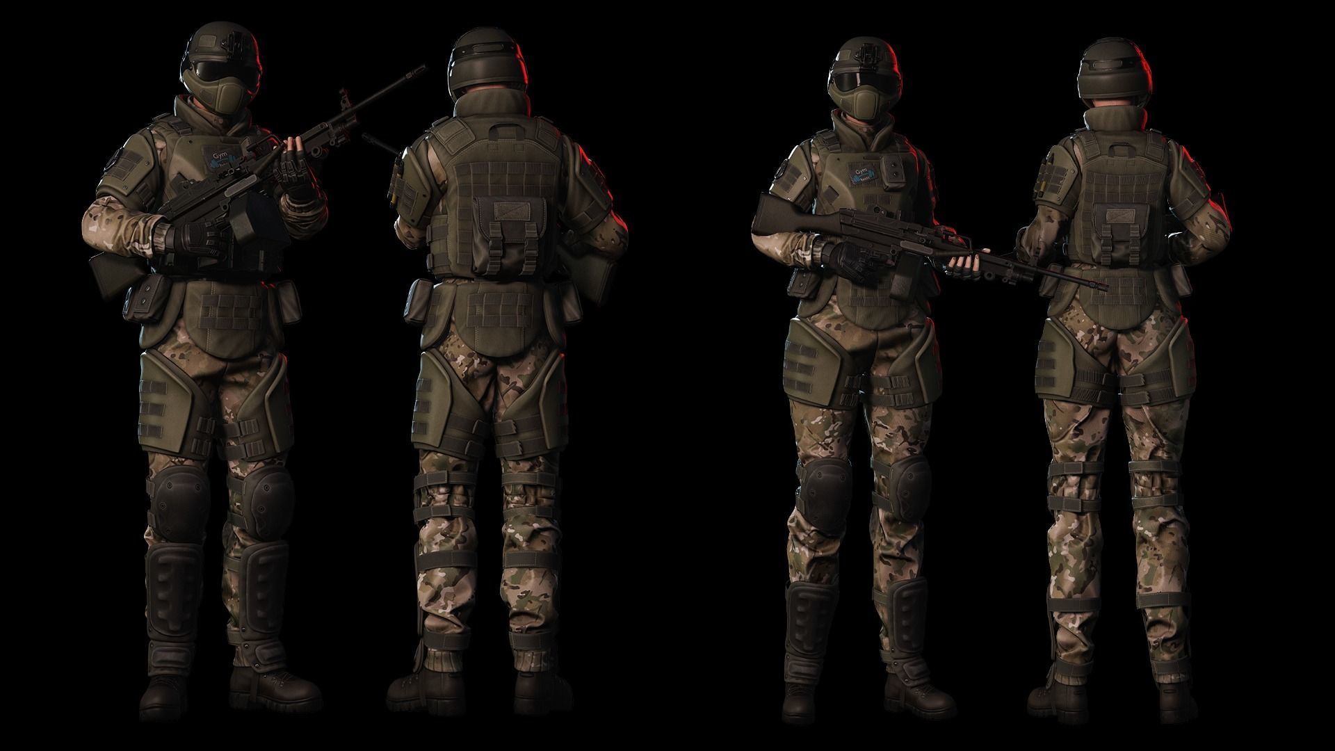 Rapid Fire Military Collection - Modular Army Characters VR / AR / low ...