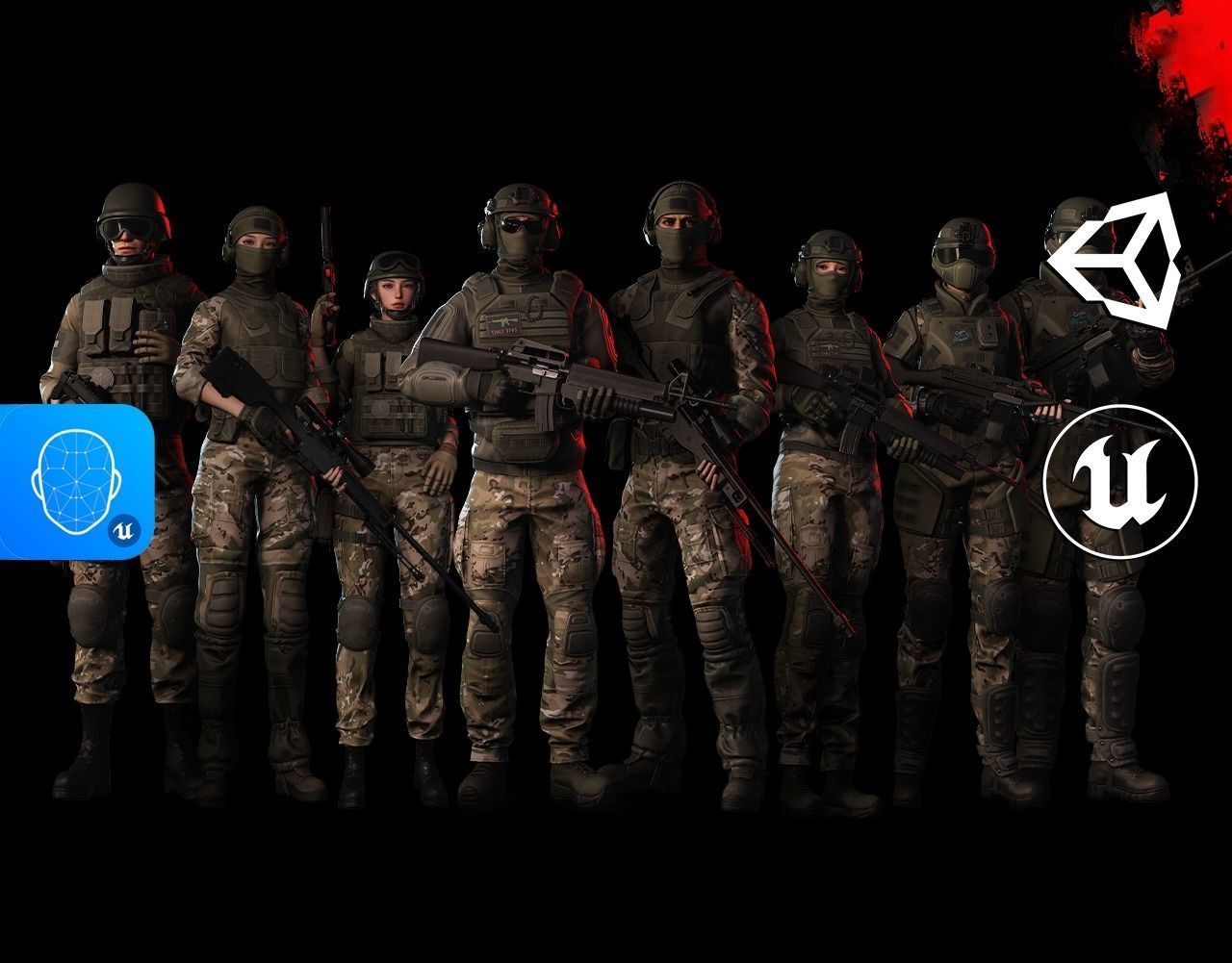 Rapid Fire Military Collection - Modular Army Characters VR / AR / low ...