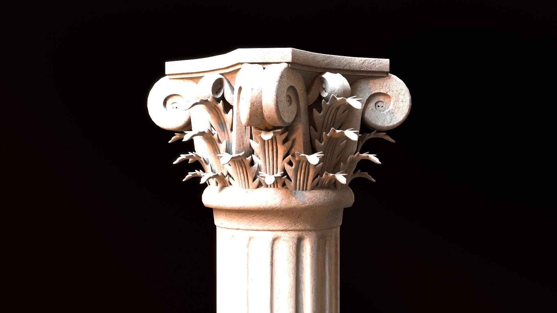 3D model Ancient Greek Corinthian Pillar VR / AR / low-poly | CGTrader