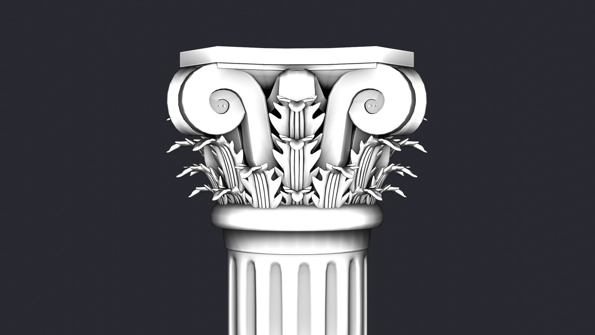 3D model Ancient Greek Corinthian Pillar VR / AR / low-poly | CGTrader
