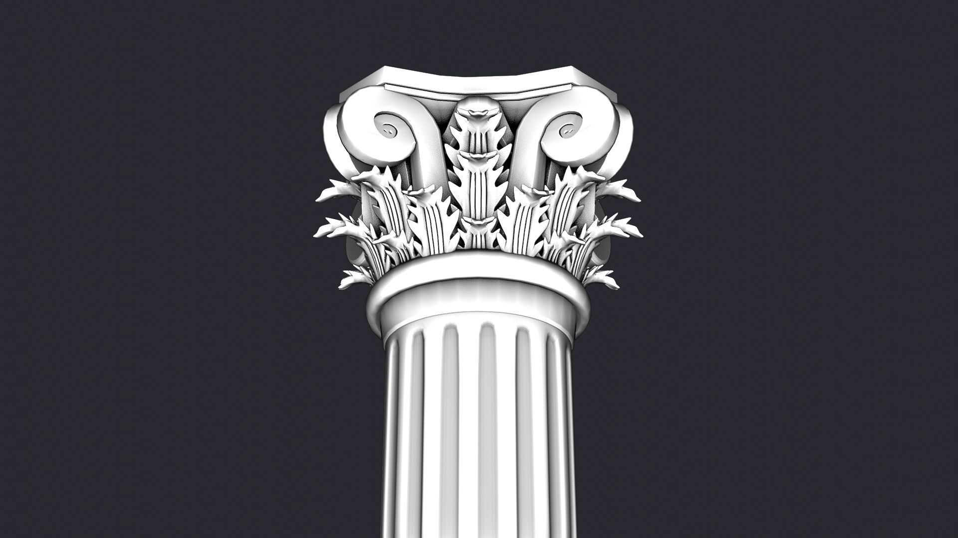 3D model Ancient Greek Corinthian Pillar VR / AR / low-poly | CGTrader