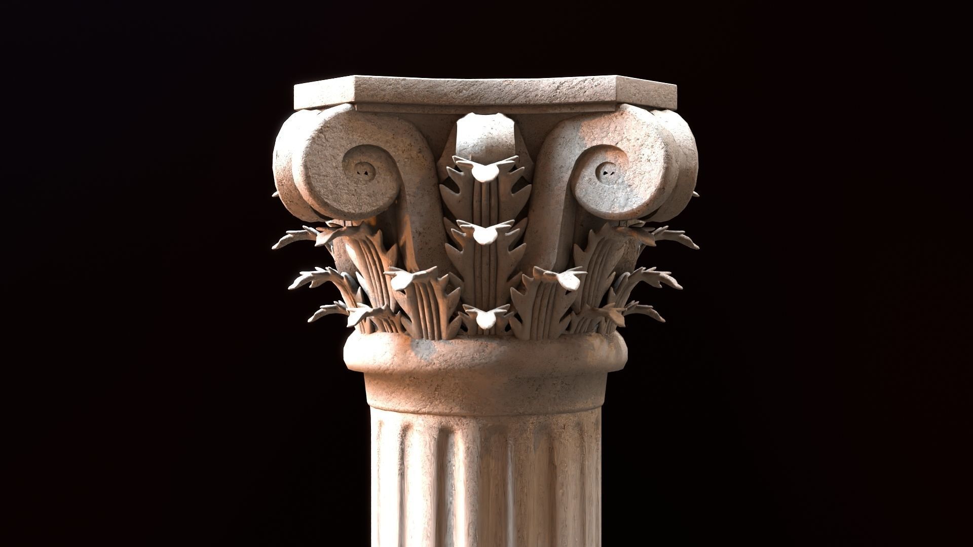 3D model Ancient Greek Corinthian Pillar VR / AR / low-poly | CGTrader