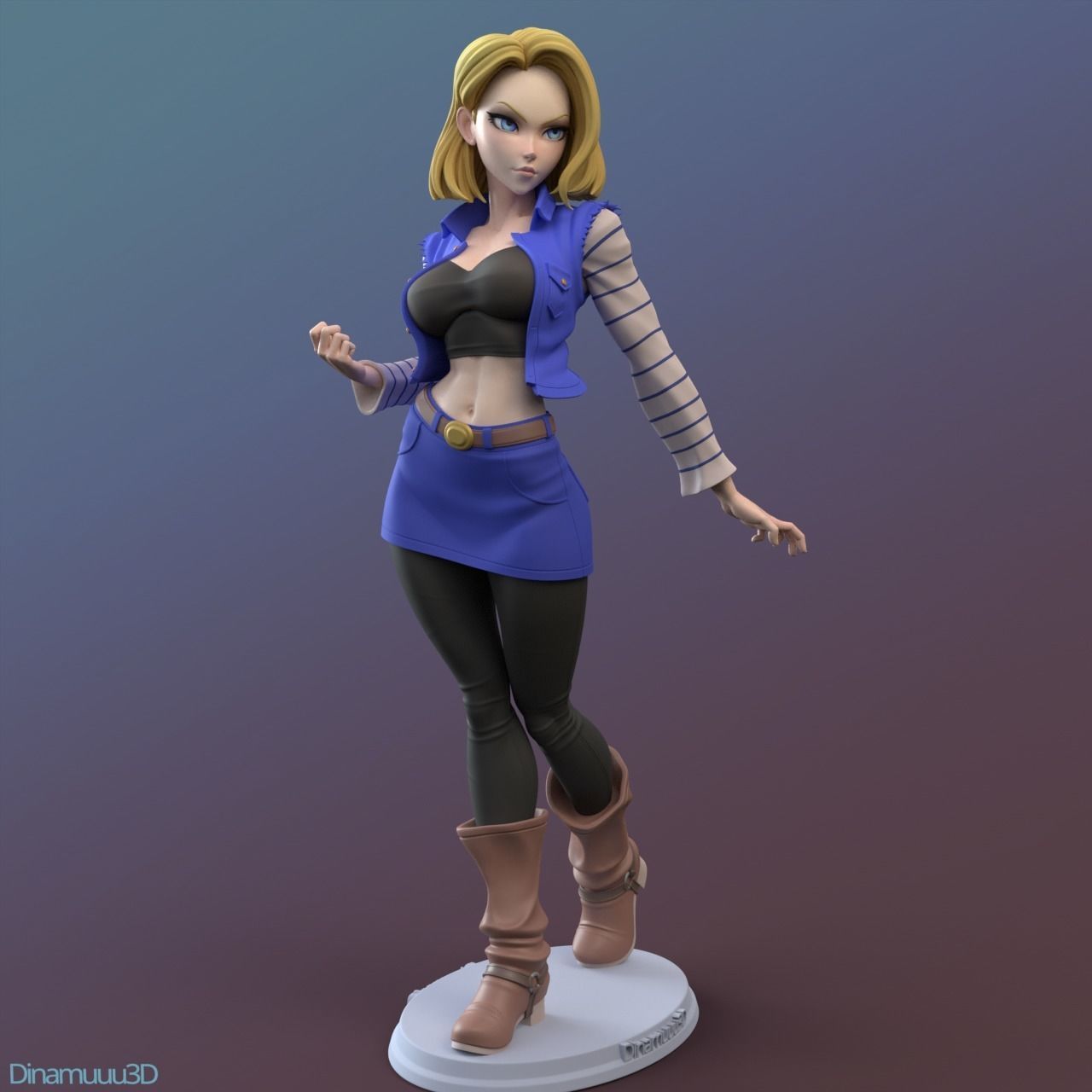 Android 18 Dragon Ball Z Multi Version STL SFW NSFW 3D model 3D ...