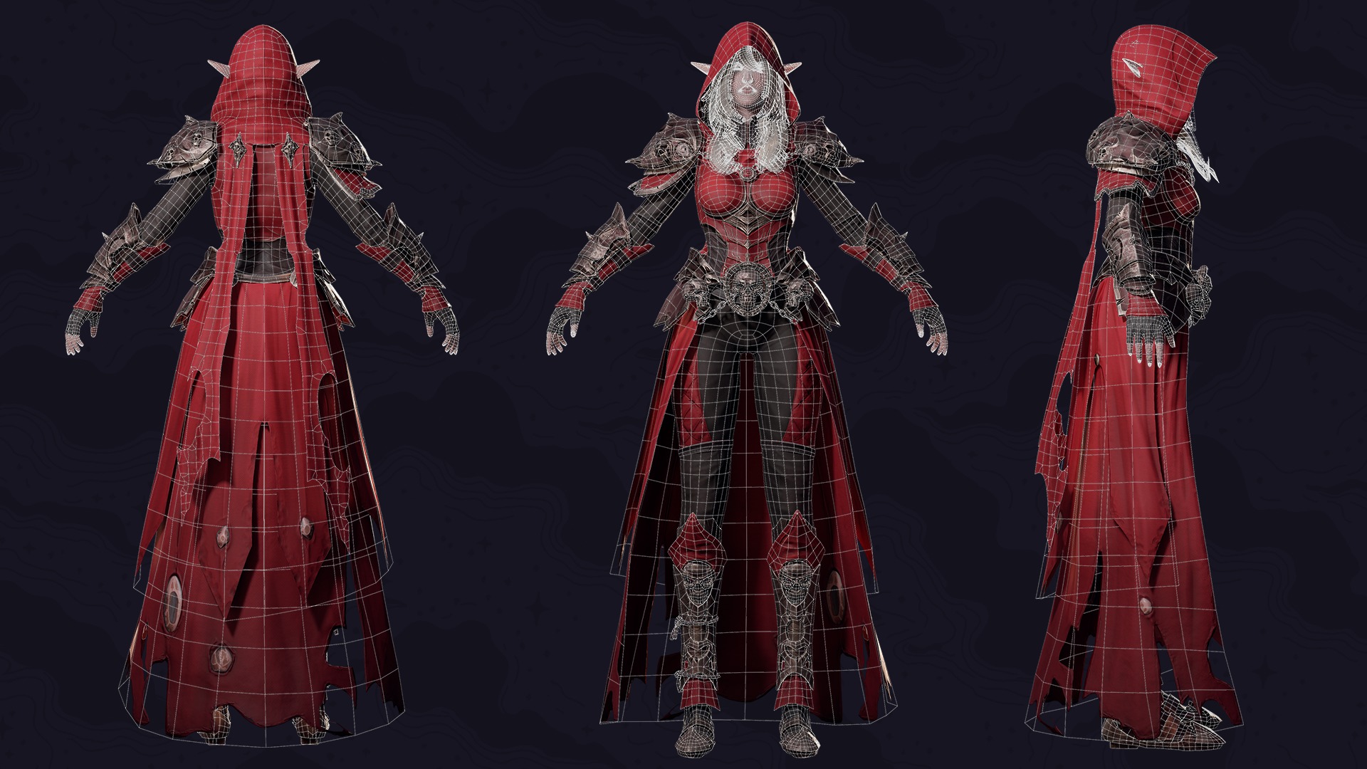 3D model Death Archer Girl Morgana - Game Ready VR / AR / low-poly ...