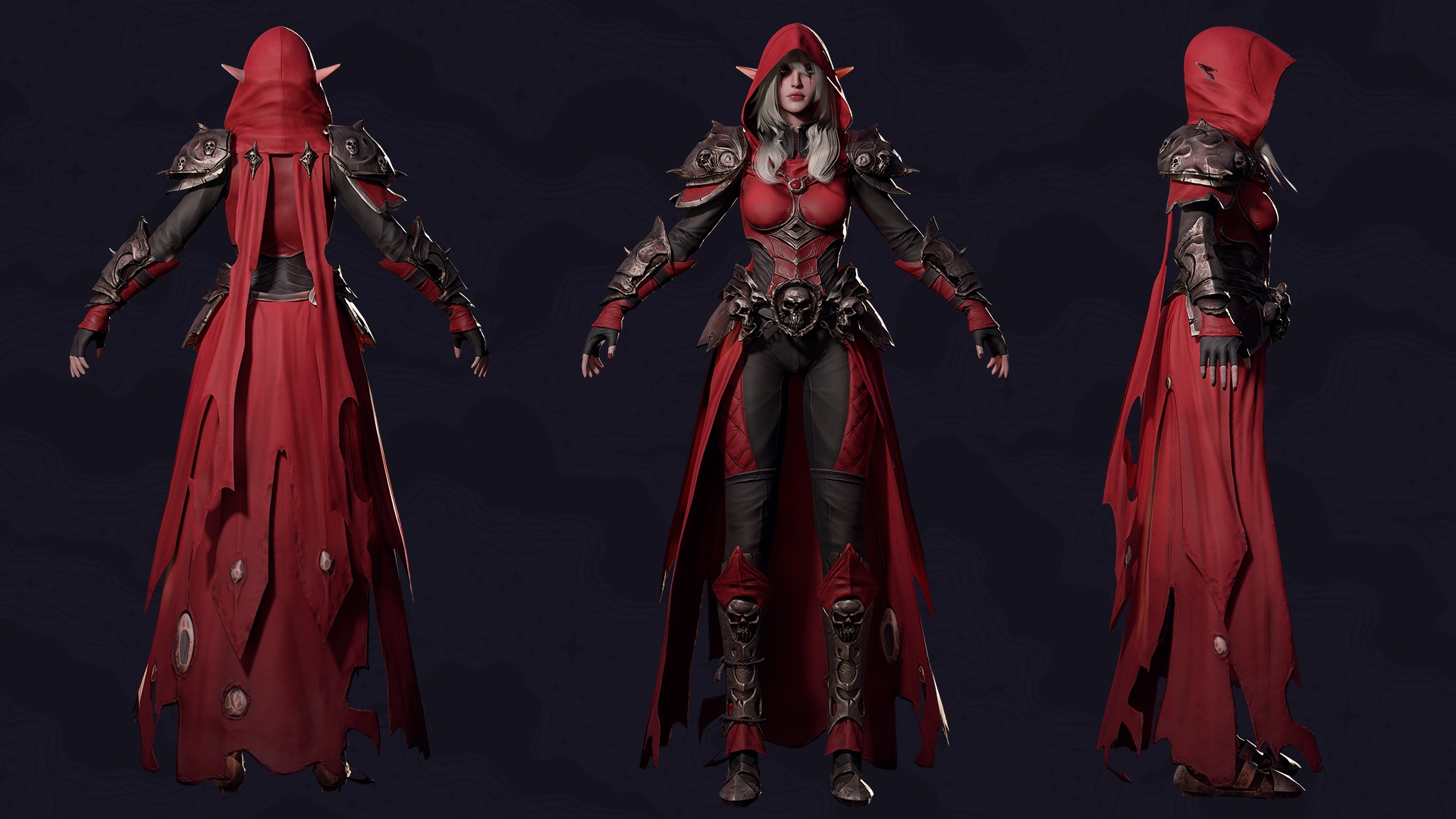 3D model Death Archer Girl Morgana - Game Ready VR / AR / low-poly ...