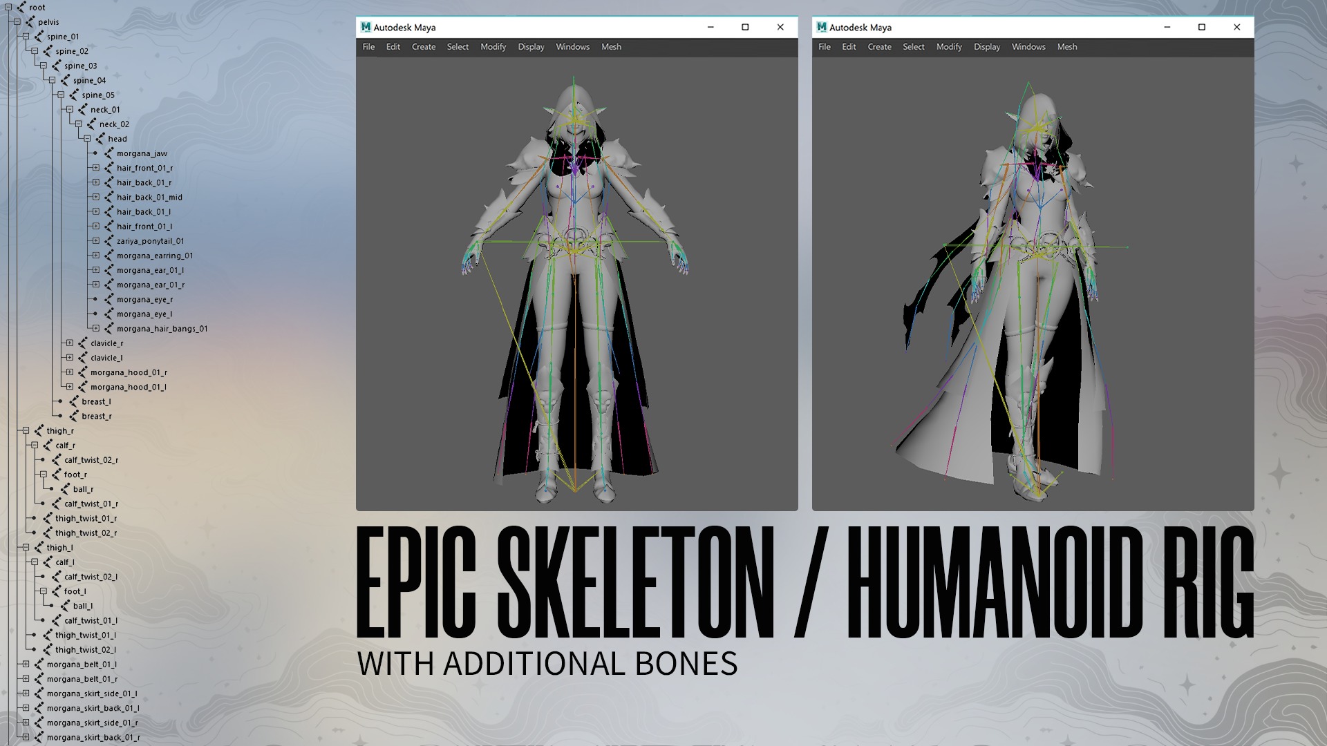 3D model Death Archer Girl Morgana - Game Ready VR / AR / low-poly ...