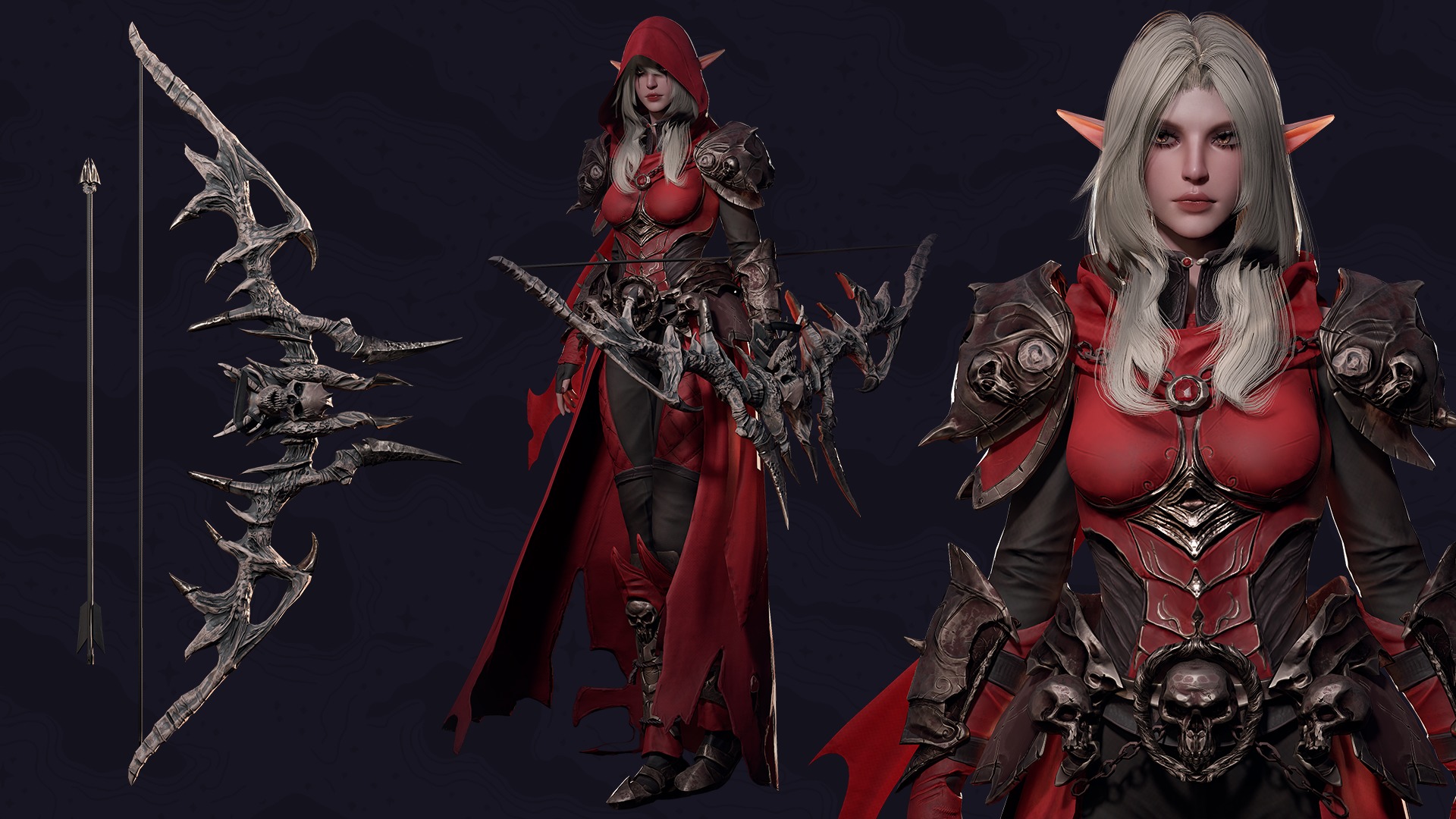 3D model Death Archer Girl Morgana - Game Ready VR / AR / low-poly ...