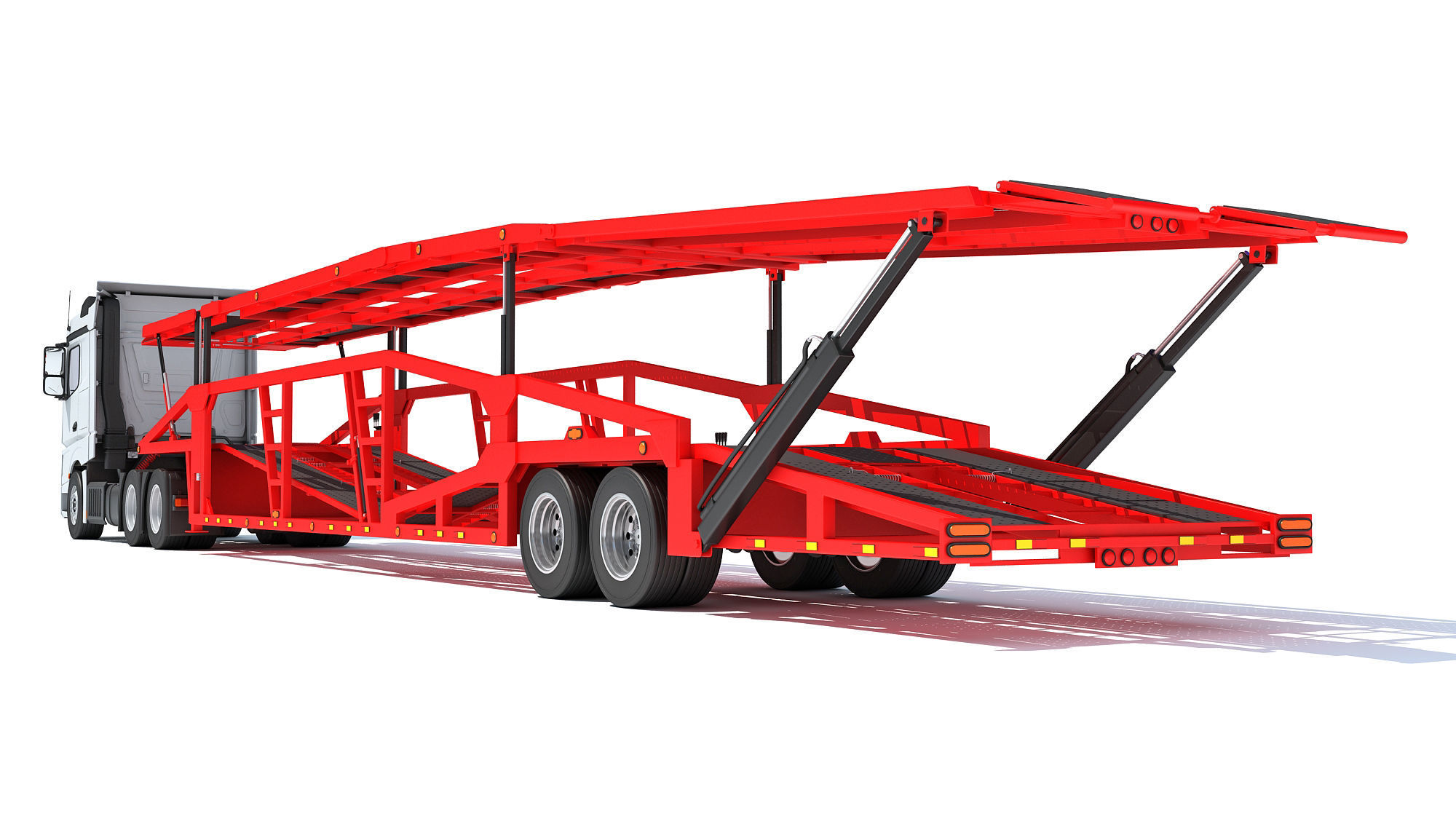 Car Transporter Semi Truck 3D model | CGTrader