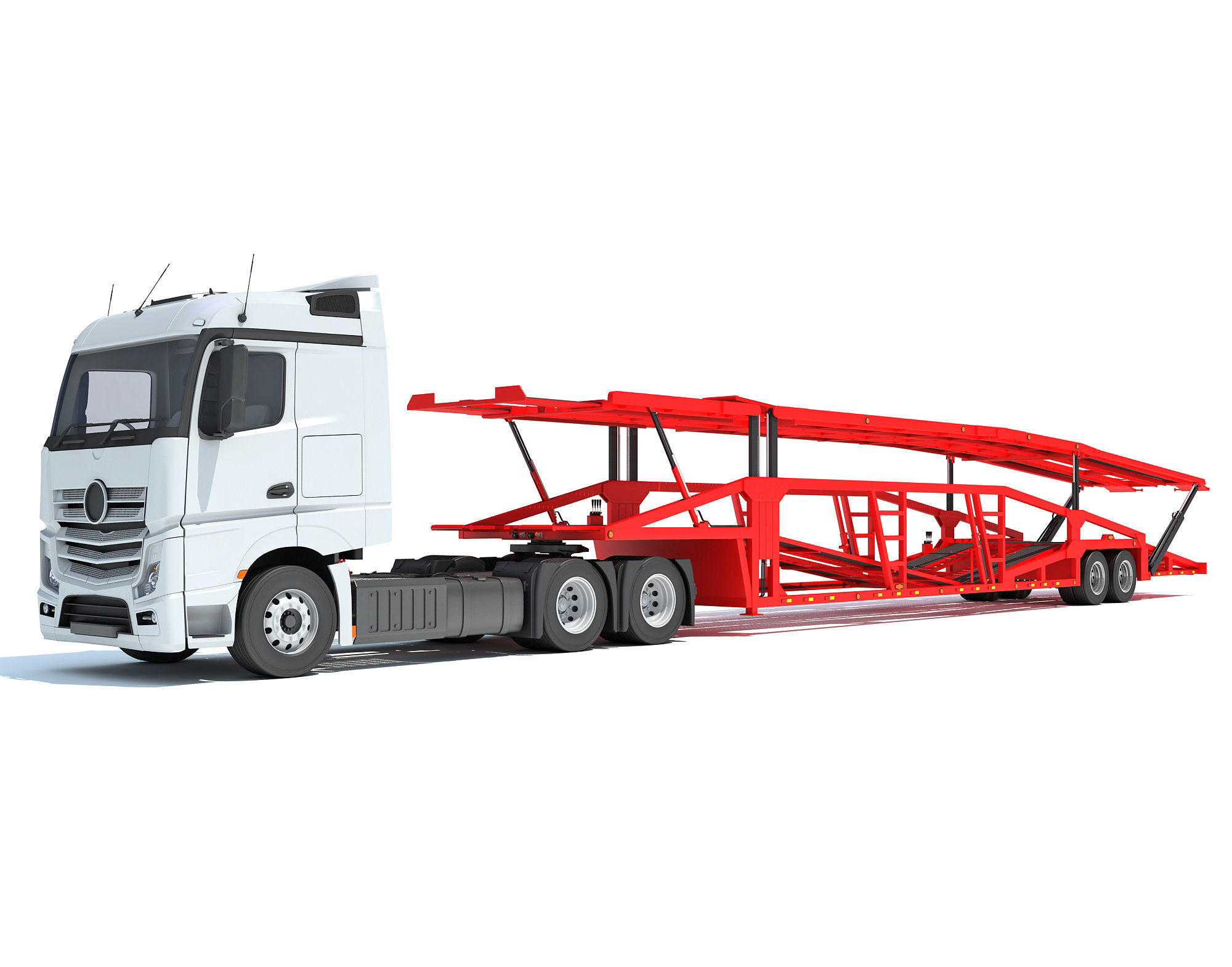 Car Transporter Semi Truck 3D model | CGTrader
