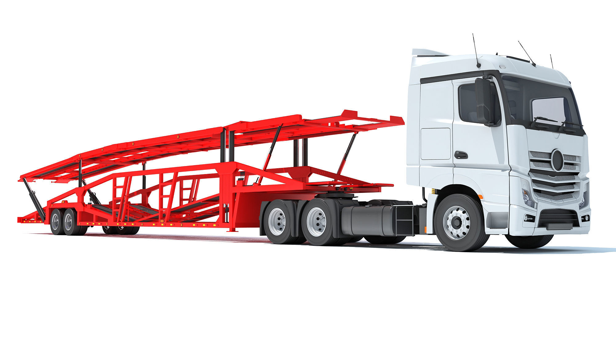 Car Transporter Semi Truck 3D model | CGTrader