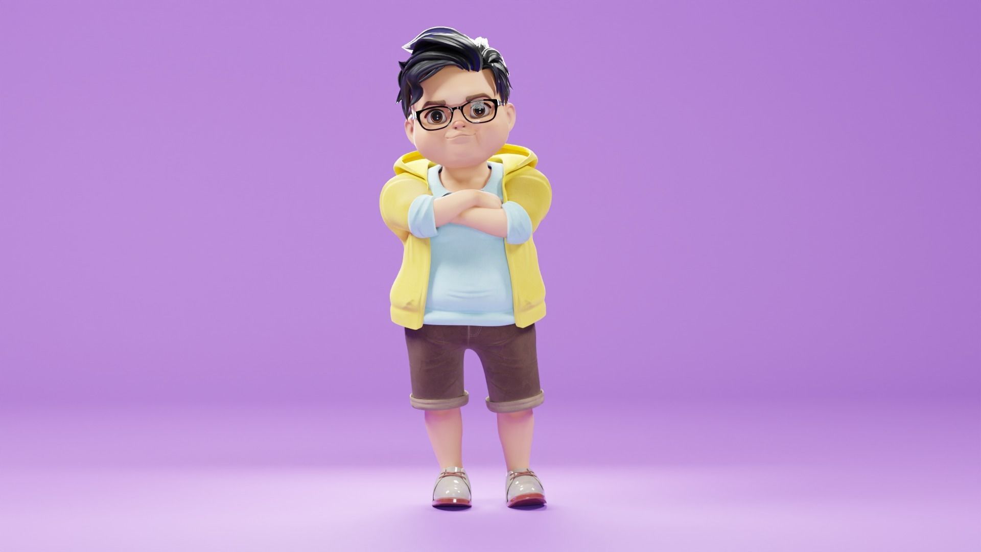 Cartoon Fat Boy Rigged 3D model animated rigged | CGTrader