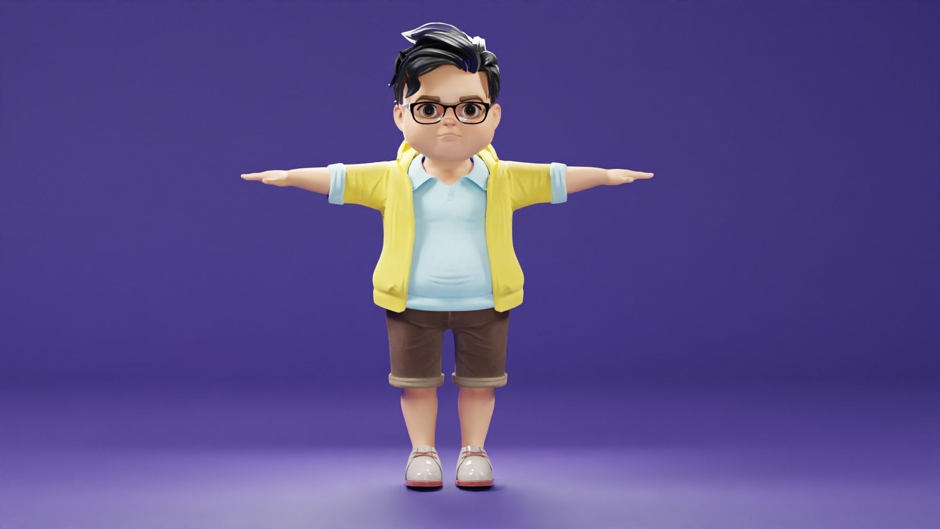 Cartoon Fat Boy Rigged 3D model animated rigged | CGTrader