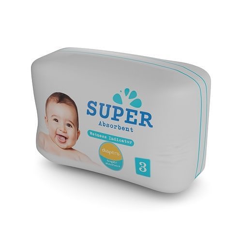 3D model Baby feeding and care Baby Diapers VR / AR / low-poly | CGTrader