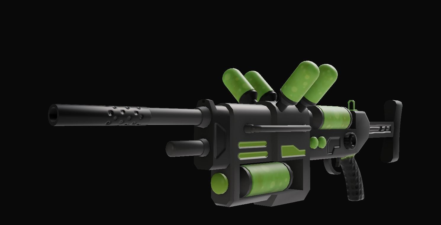 Stylized Sci-Fi Battle Poison Gun free VR / AR / low-poly 3D model ...