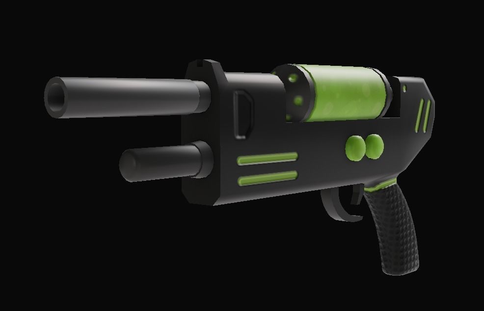 Stylized Sci-Fi Battle Poison Gun free VR / AR / low-poly 3D model ...