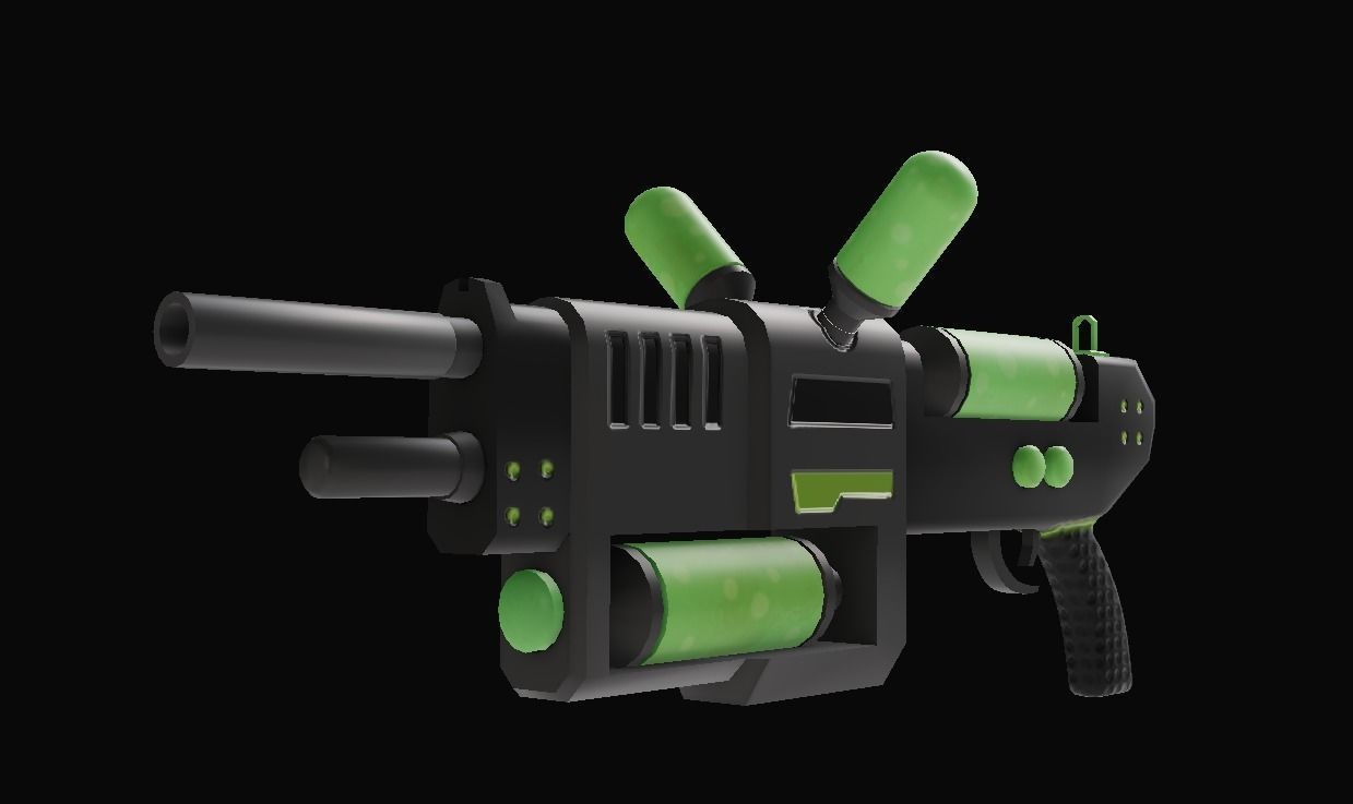 Stylized Sci-Fi Battle Poison Gun free VR / AR / low-poly 3D model ...