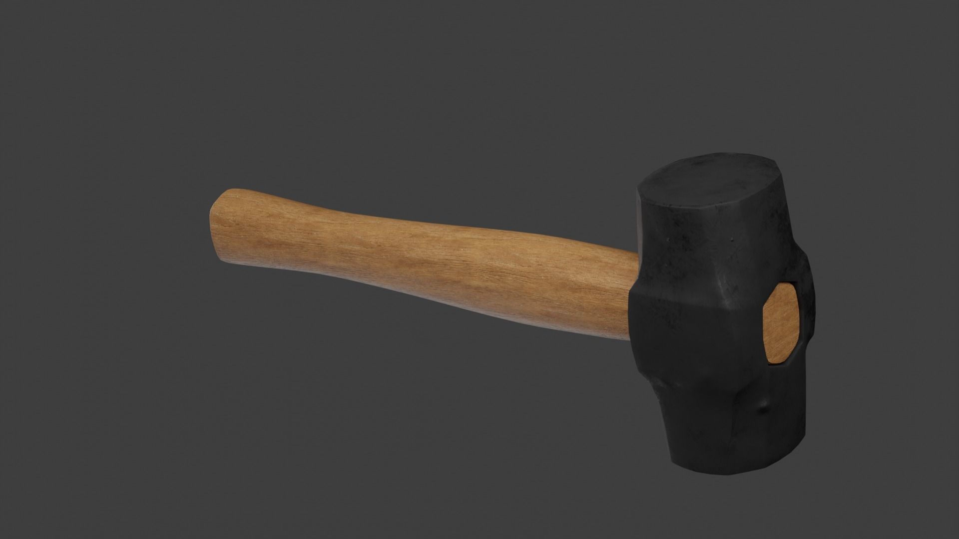 Sledge Hammer Lowpoly 3D model with PBR Low-poly 3D model free VR / AR ...