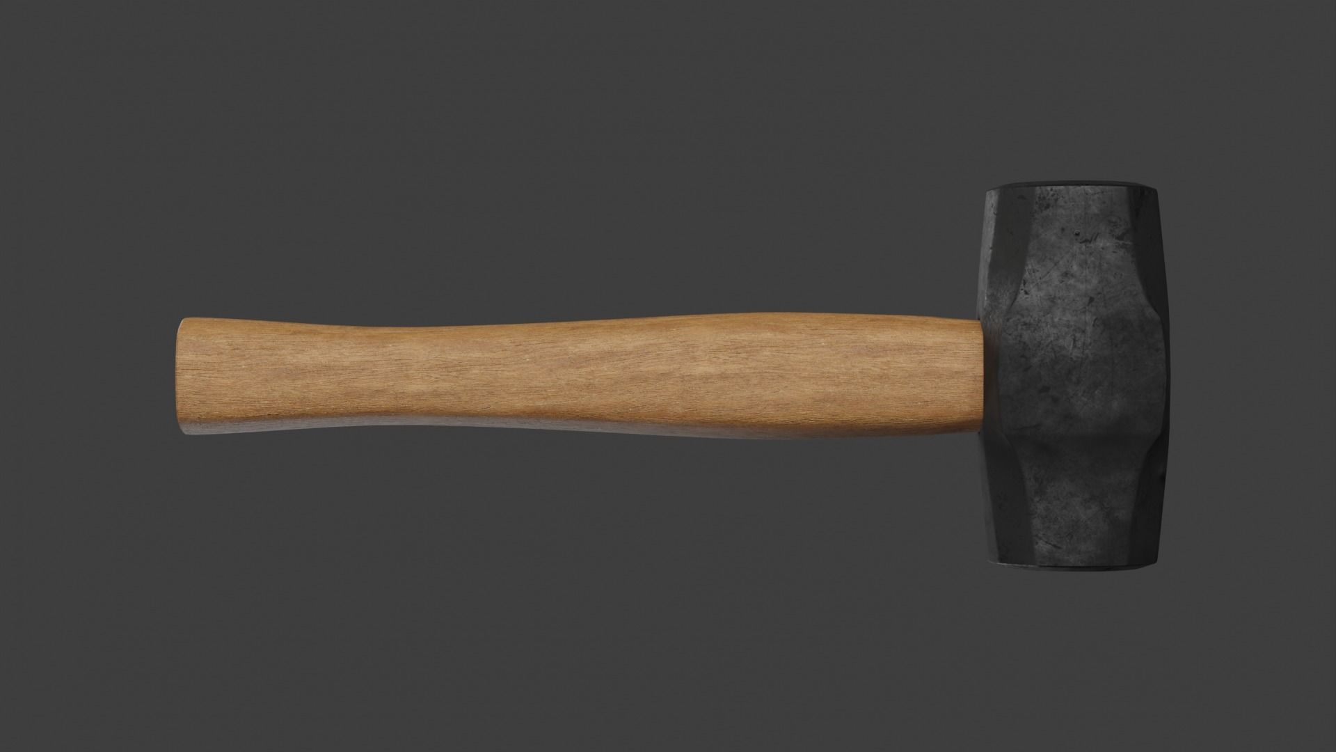 Sledge Hammer Lowpoly 3D model with PBR Low-poly 3D model free VR / AR ...