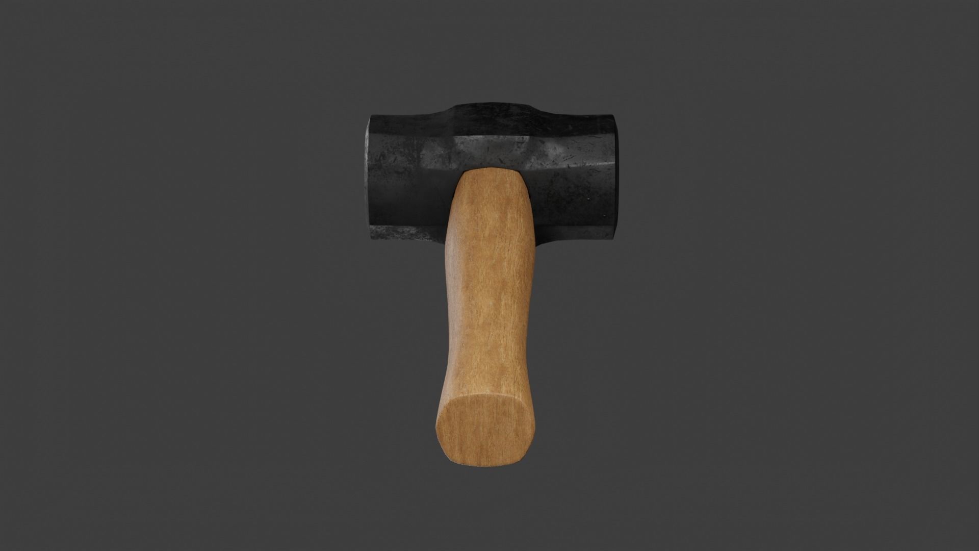 Sledge Hammer Lowpoly 3D model with PBR Low-poly 3D model free VR / AR ...