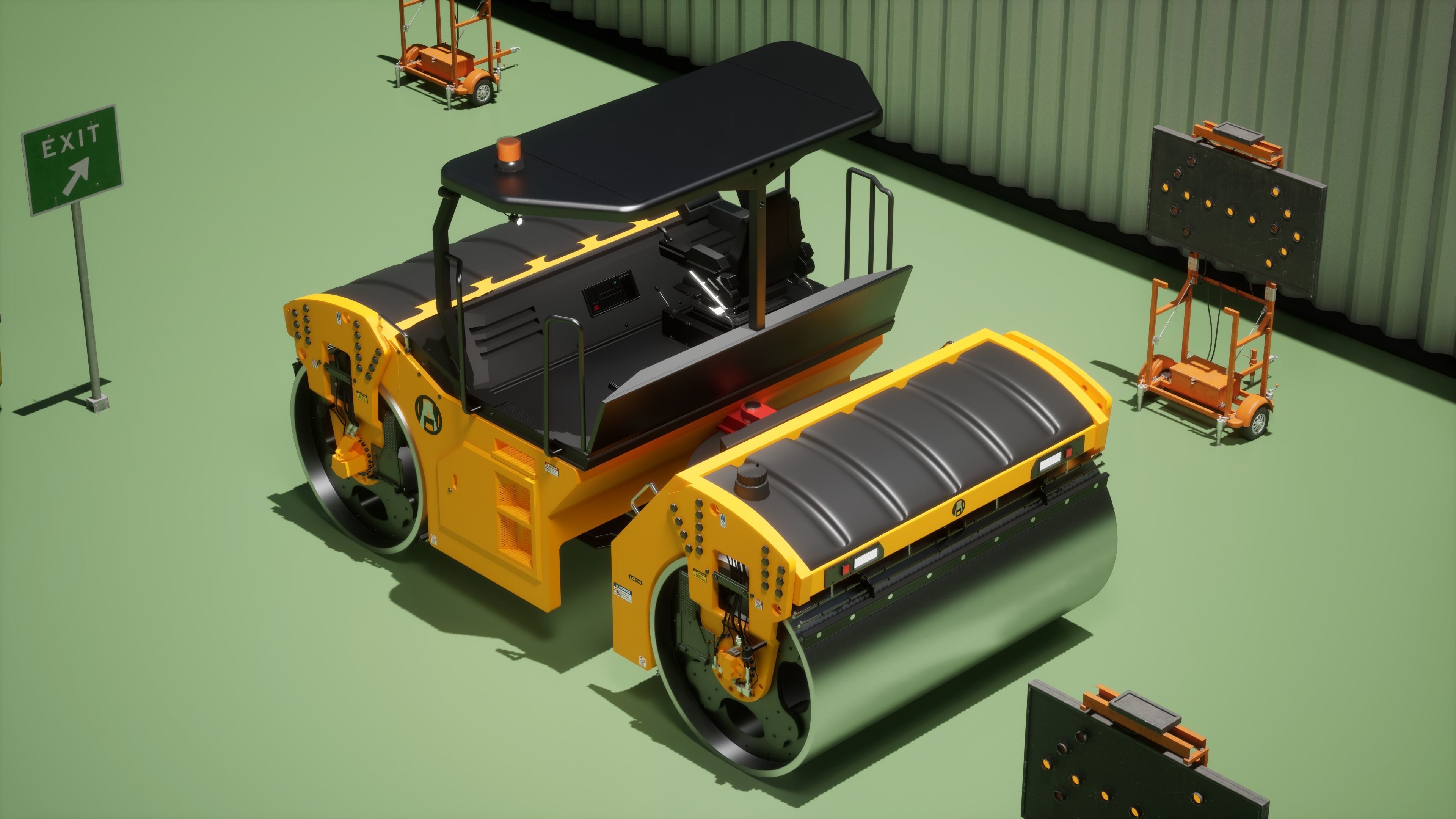 ROAD ROLLER 3D model | CGTrader