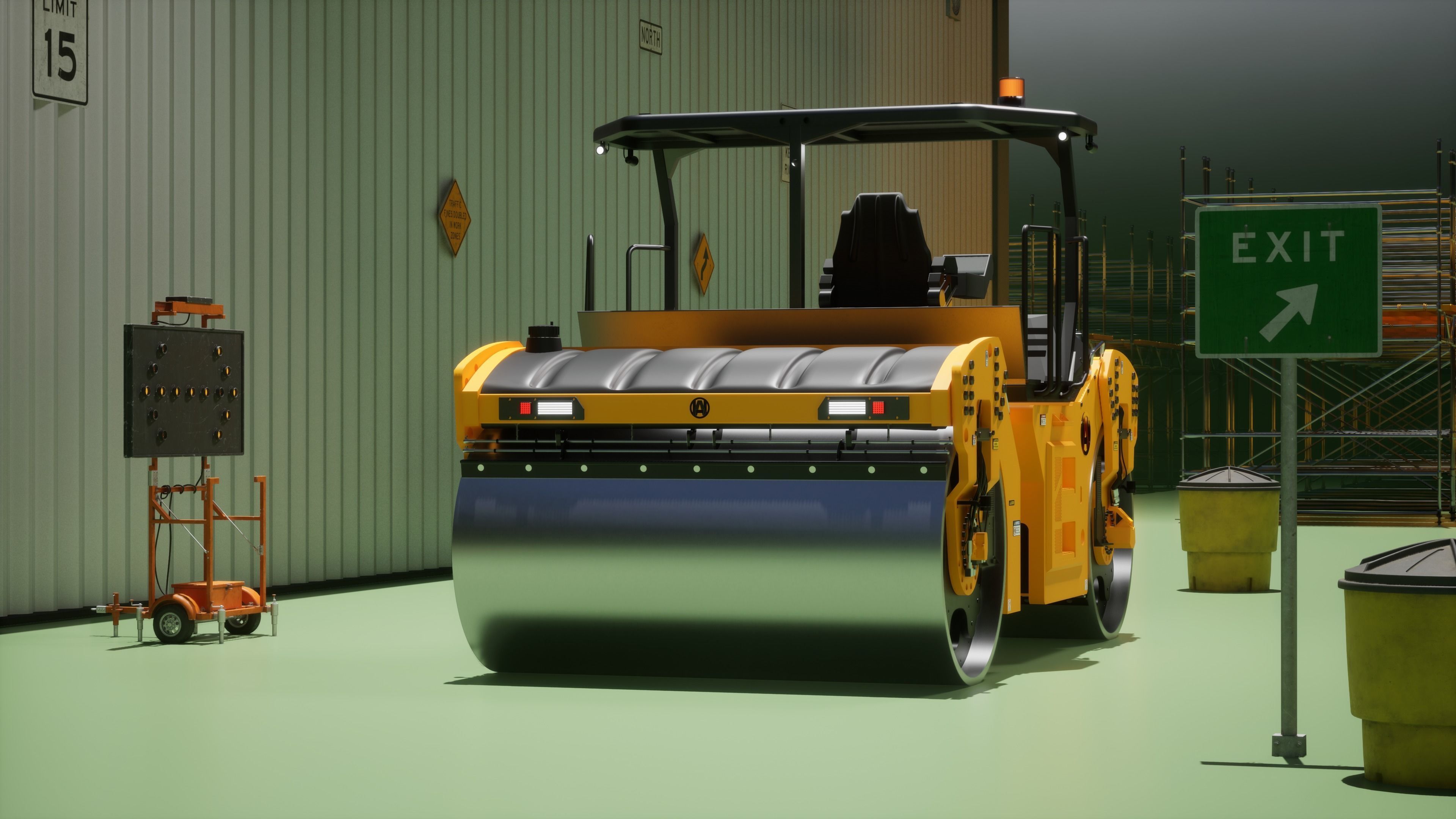 ROAD ROLLER 3D model | CGTrader