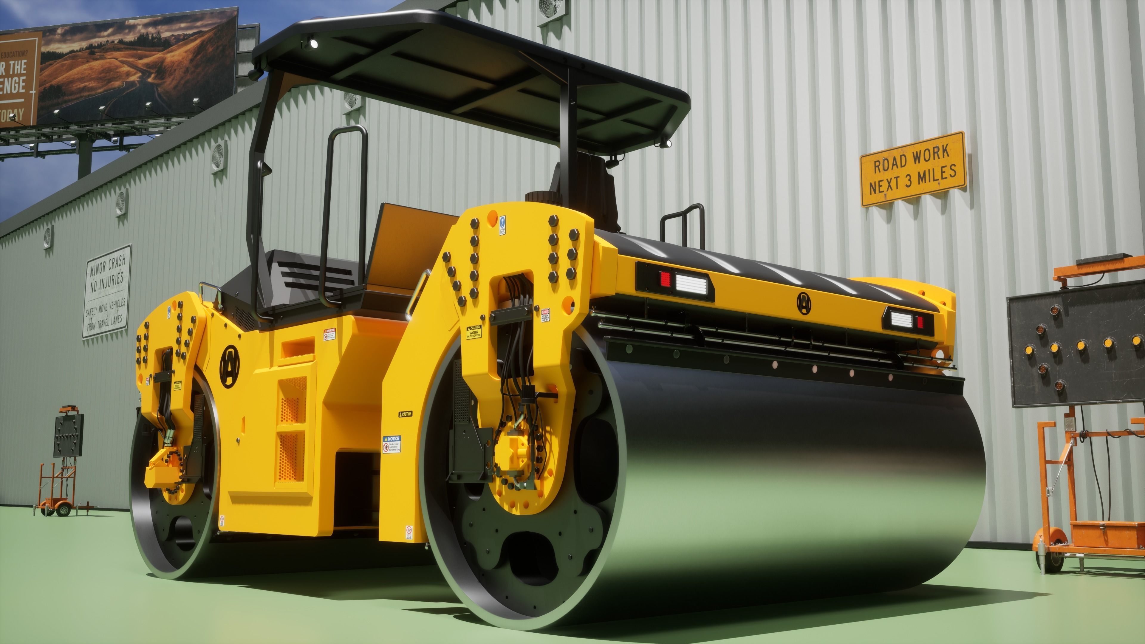 ROAD ROLLER 3D model | CGTrader