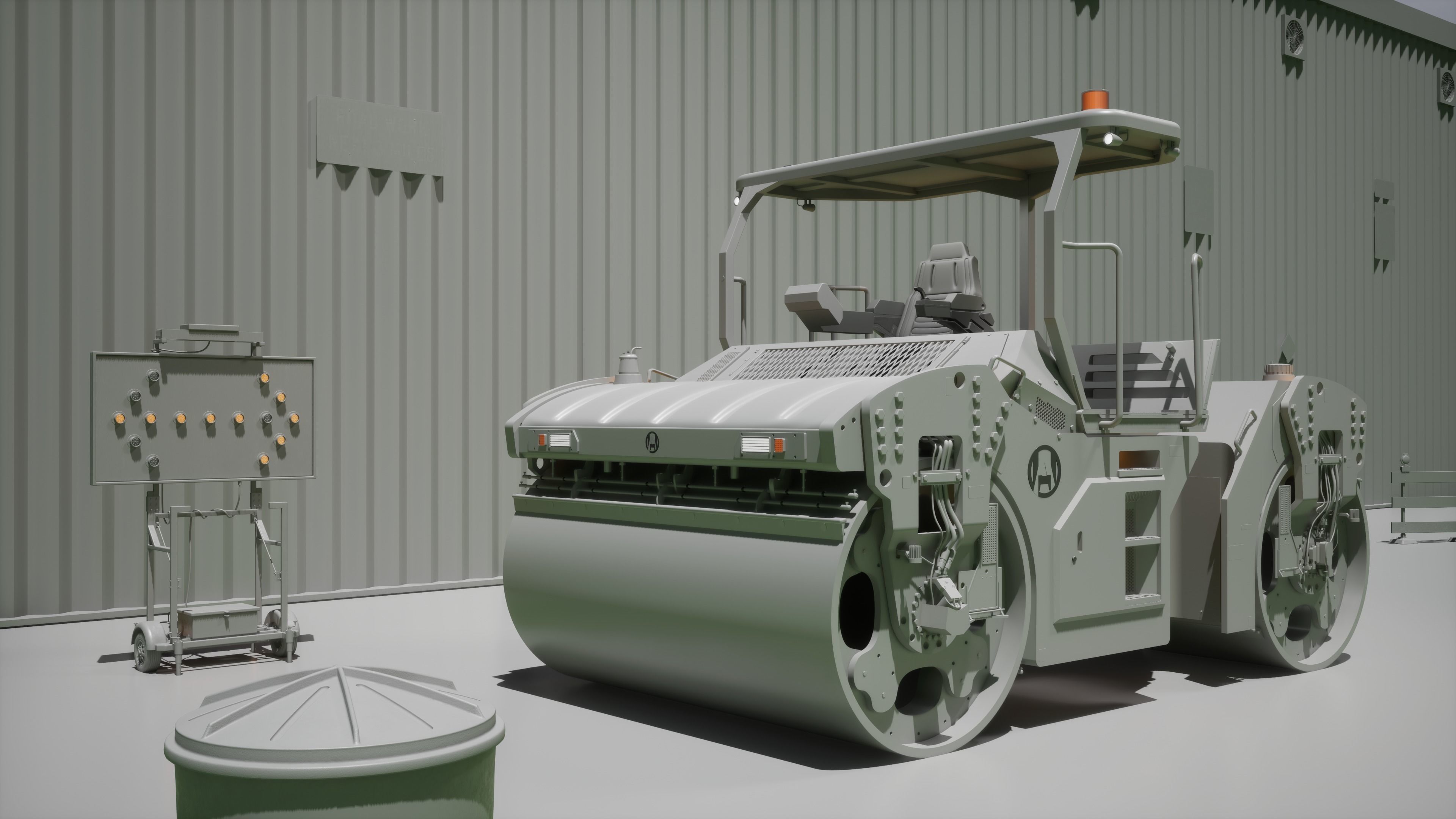 ROAD ROLLER 3D model | CGTrader