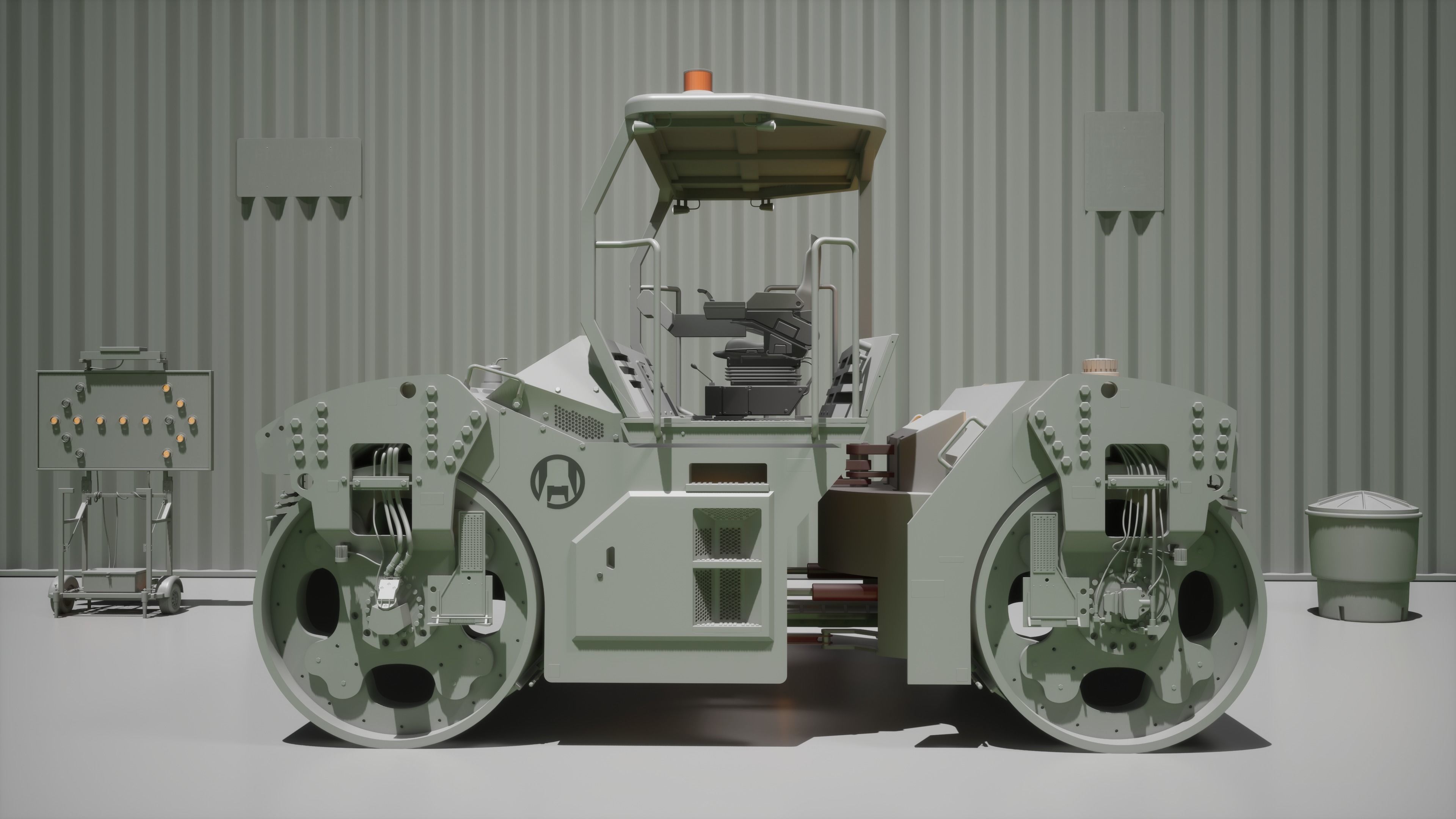 ROAD ROLLER 3D model | CGTrader
