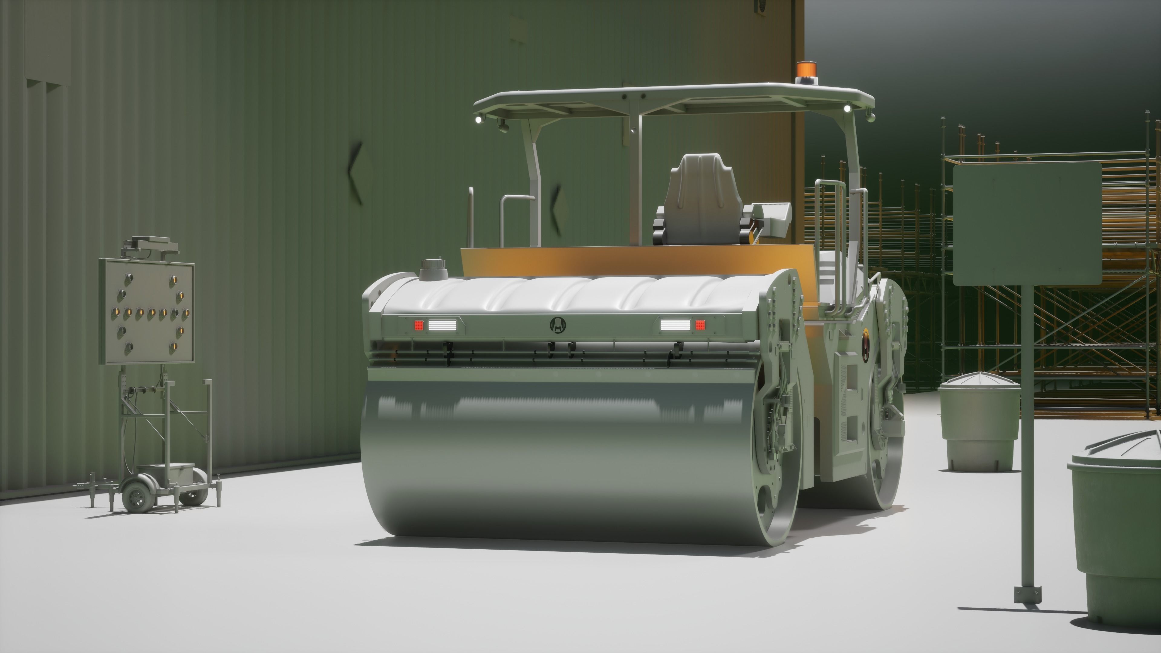 ROAD ROLLER 3D model | CGTrader