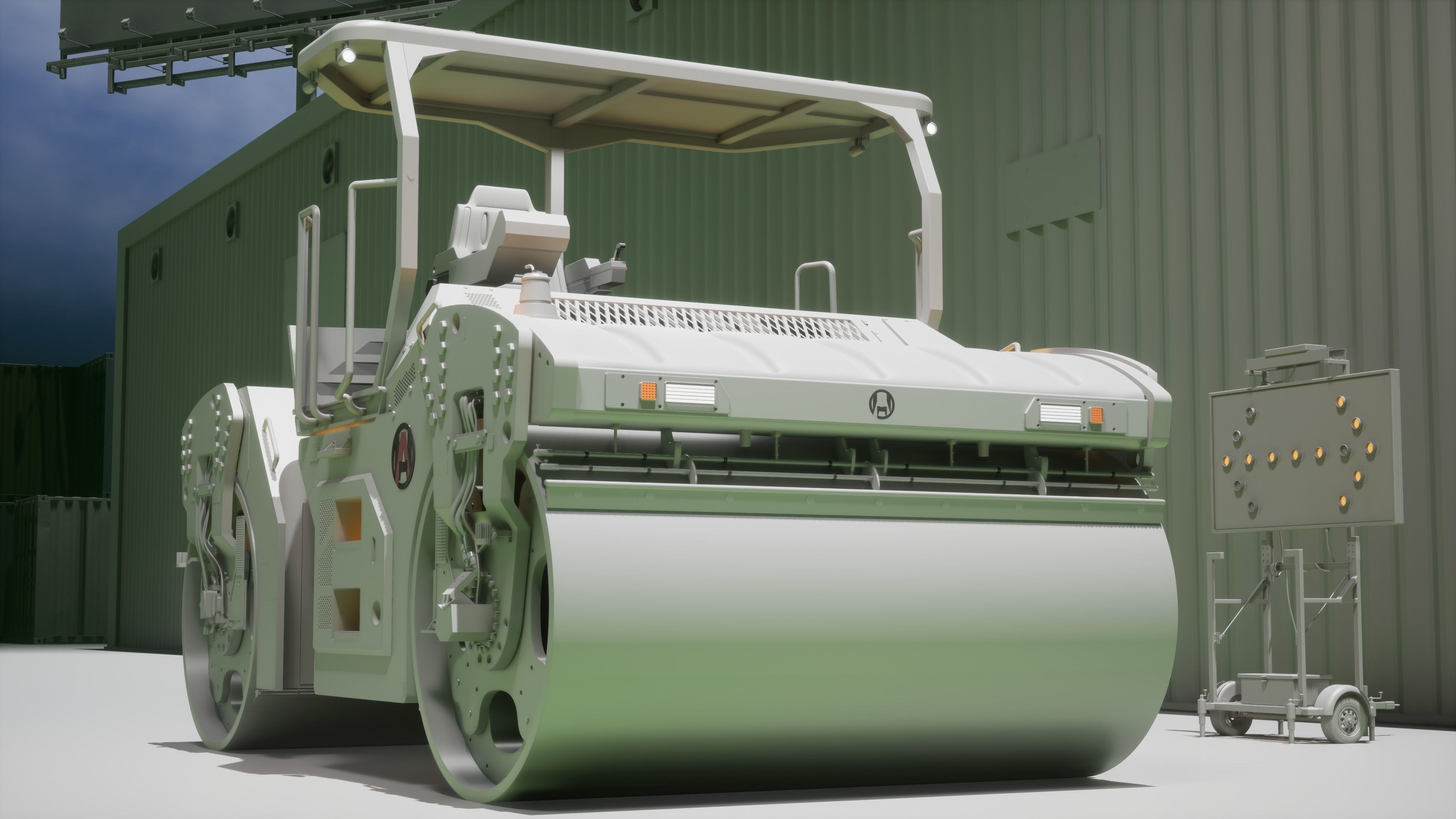 ROAD ROLLER 3D model | CGTrader