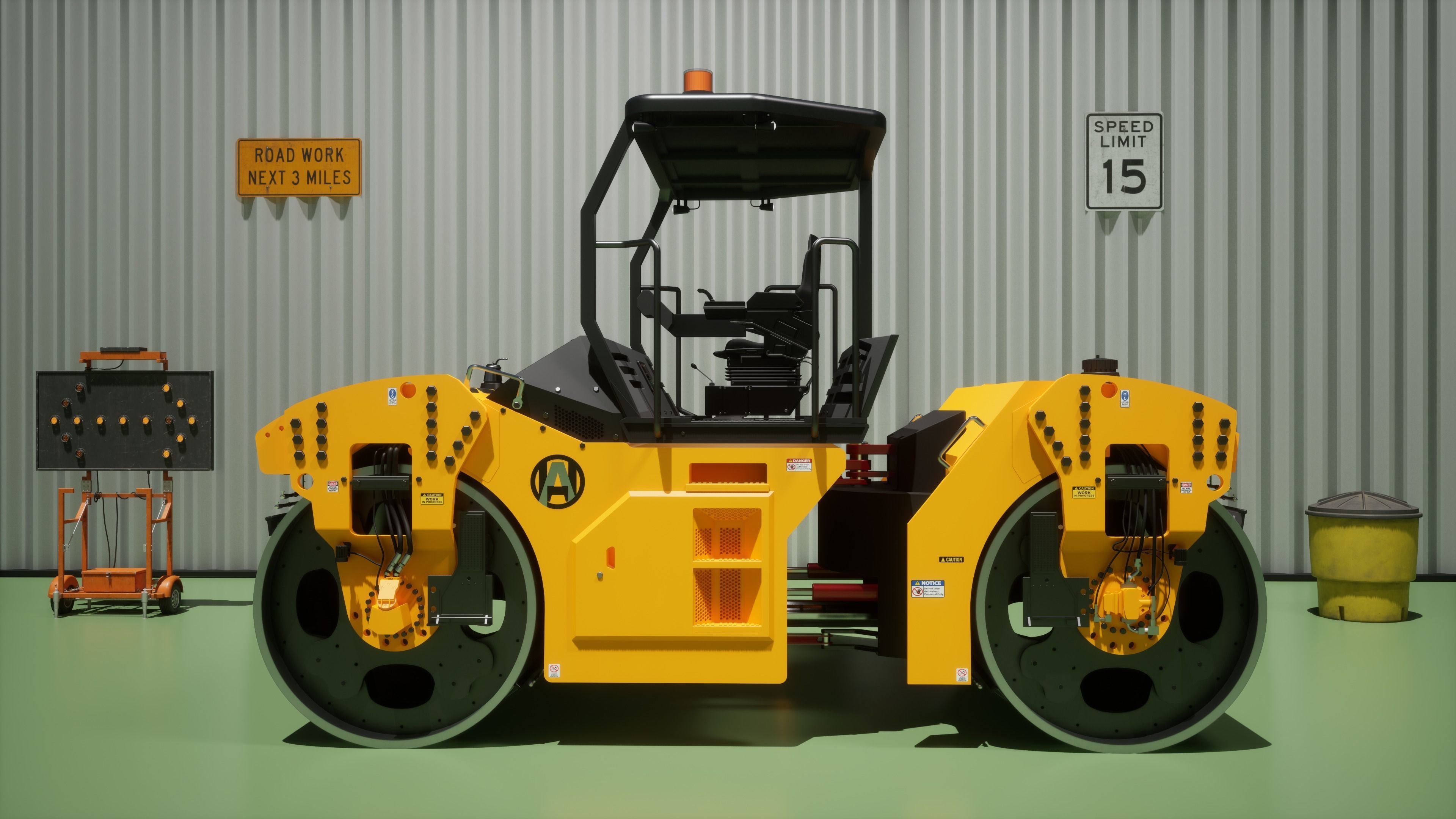 ROAD ROLLER 3D model | CGTrader