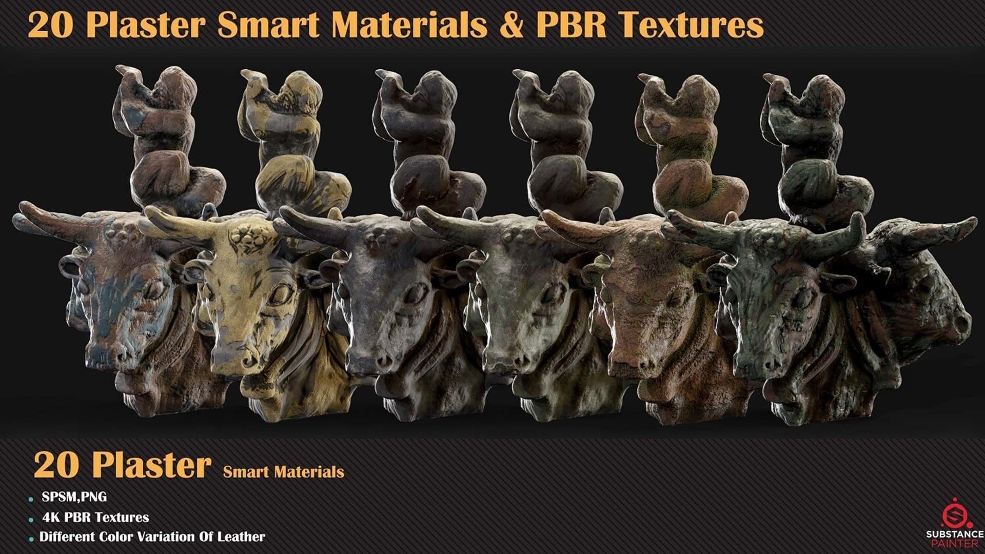 20 Plaster Smart Materials and PBR Textures - VOL 05 Texture | CGTrader