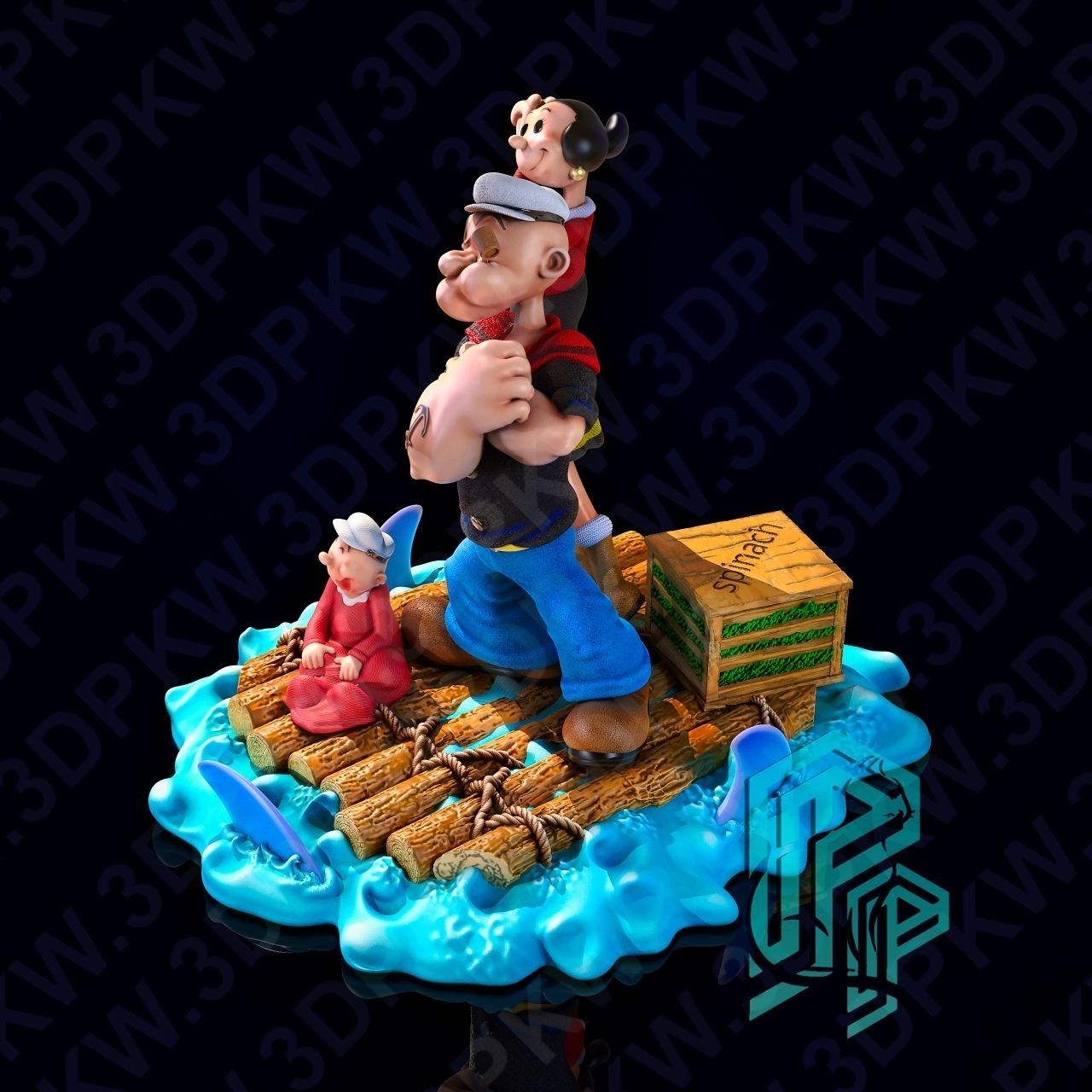 Popeye base 3D model 3D printable | CGTrader