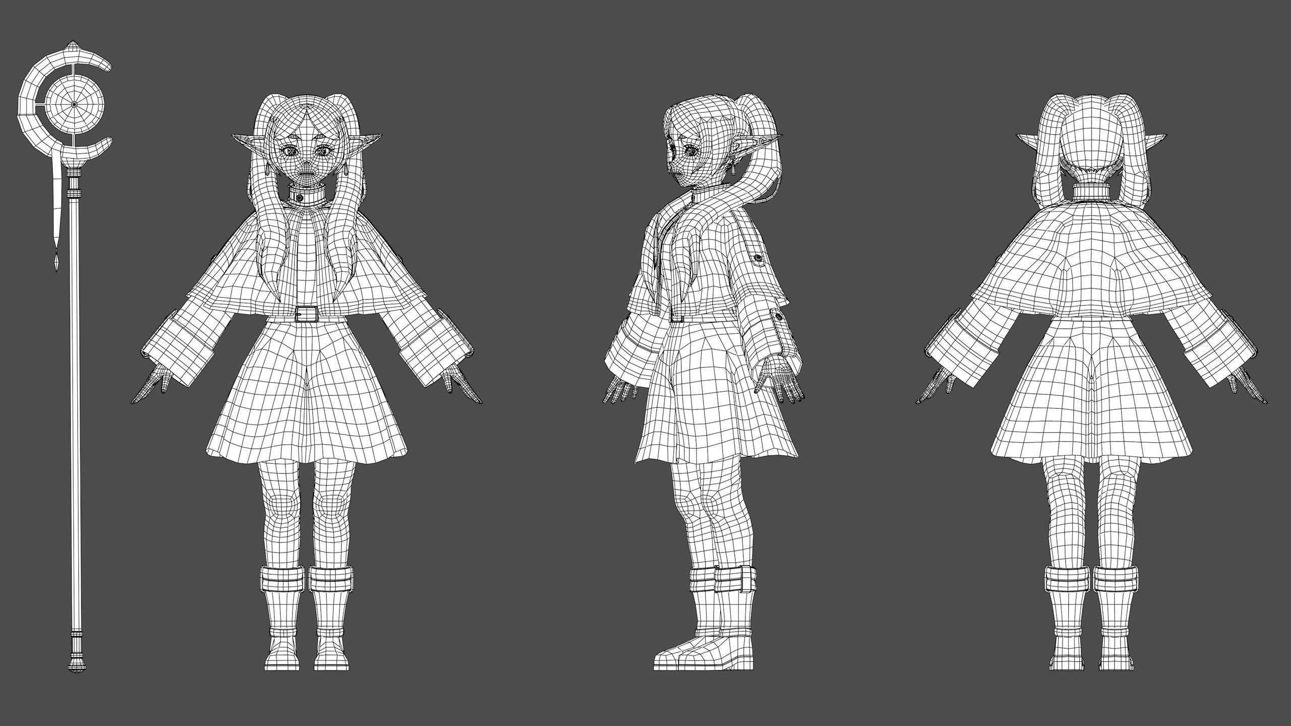 3D model Frieren VRChat Avatar - Sousou no Frieren VR / AR / low-poly ...