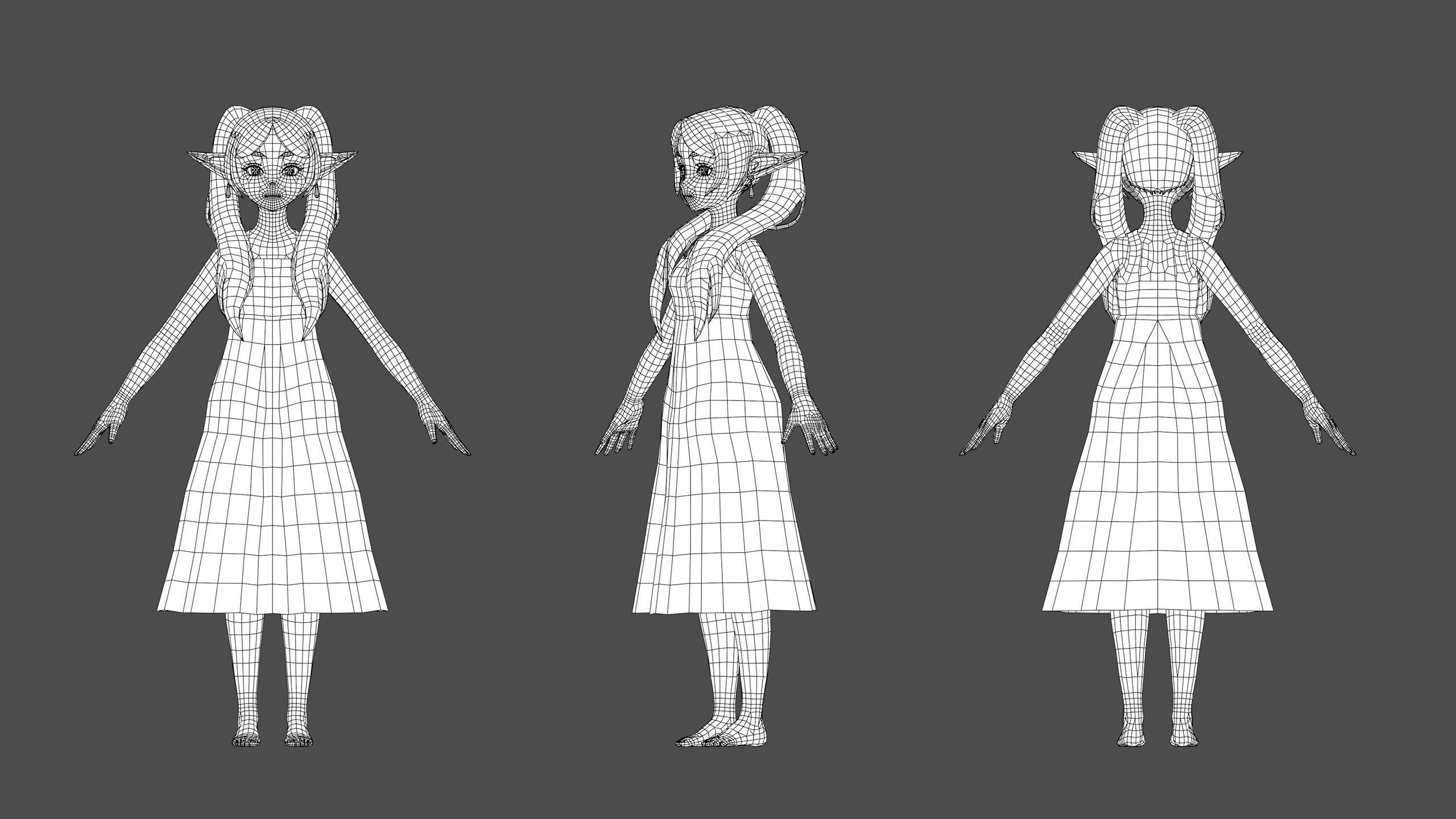 3D model Frieren VRChat Avatar - Sousou no Frieren VR / AR / low-poly ...