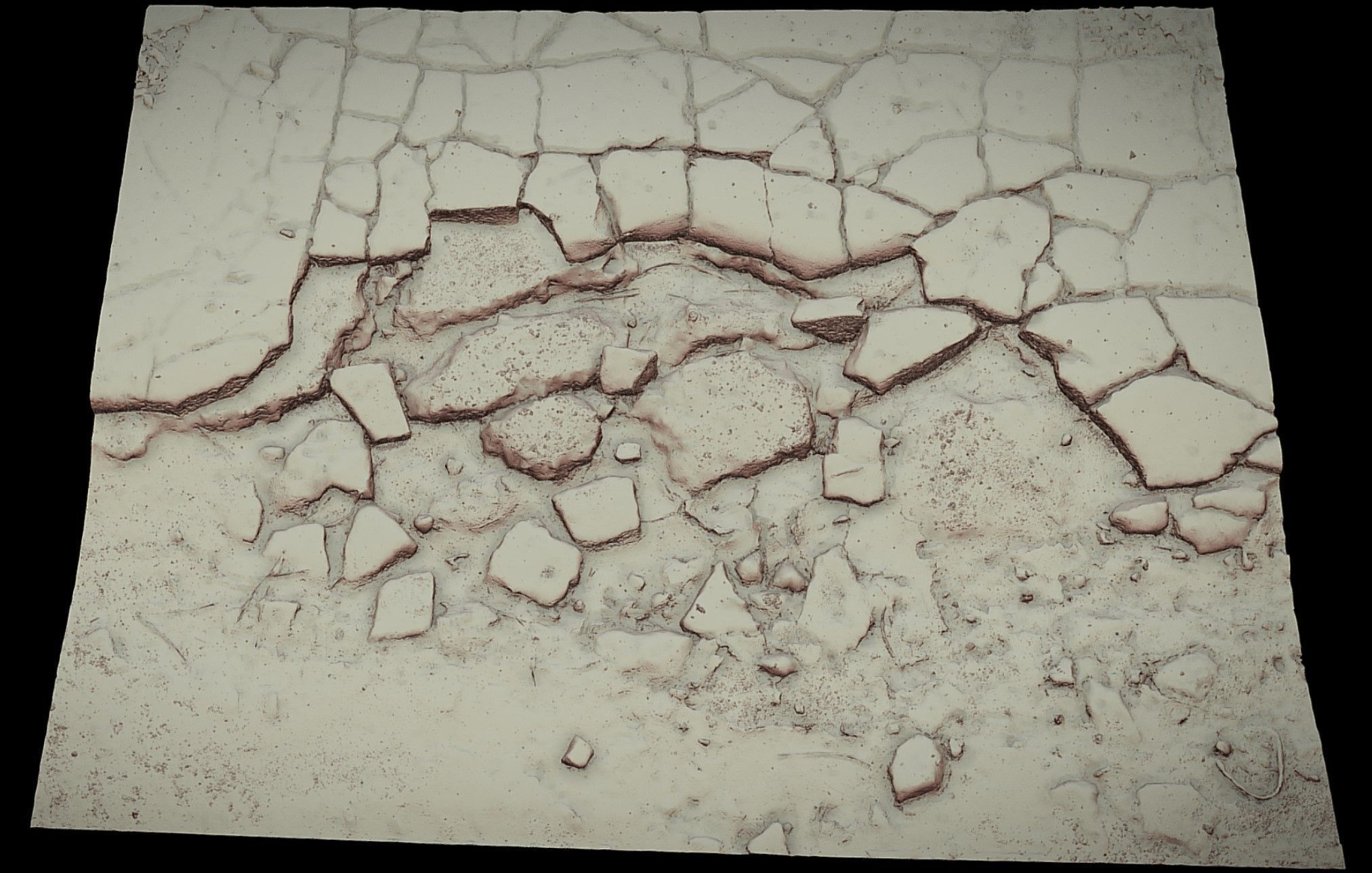 3D model asphalt destroyed road debris part1 photogrammetry VR / AR ...