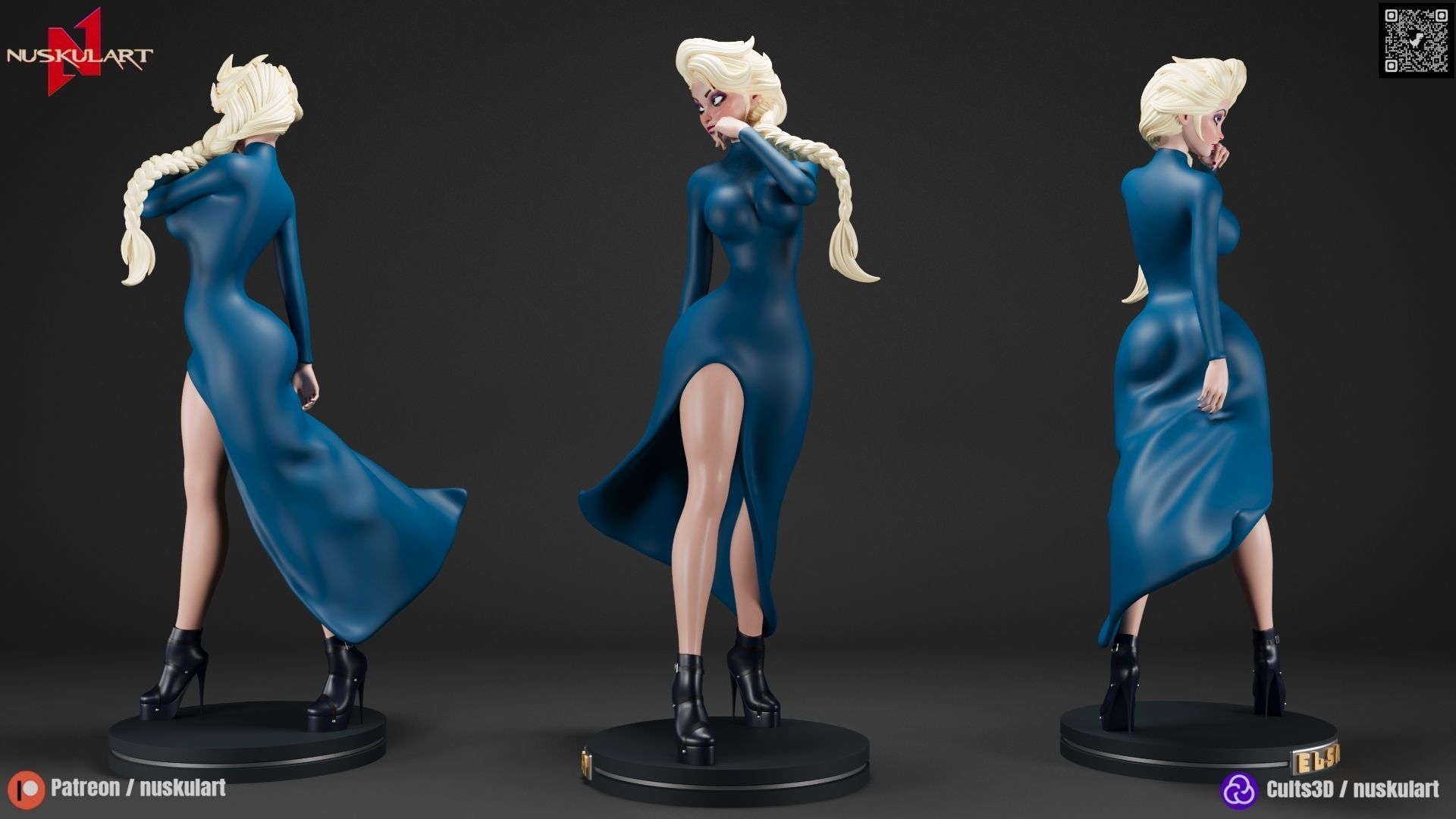 Princess Elsa - Frozen - Nswf Bonus 3D Prinmting Stl 3D model 3D ...